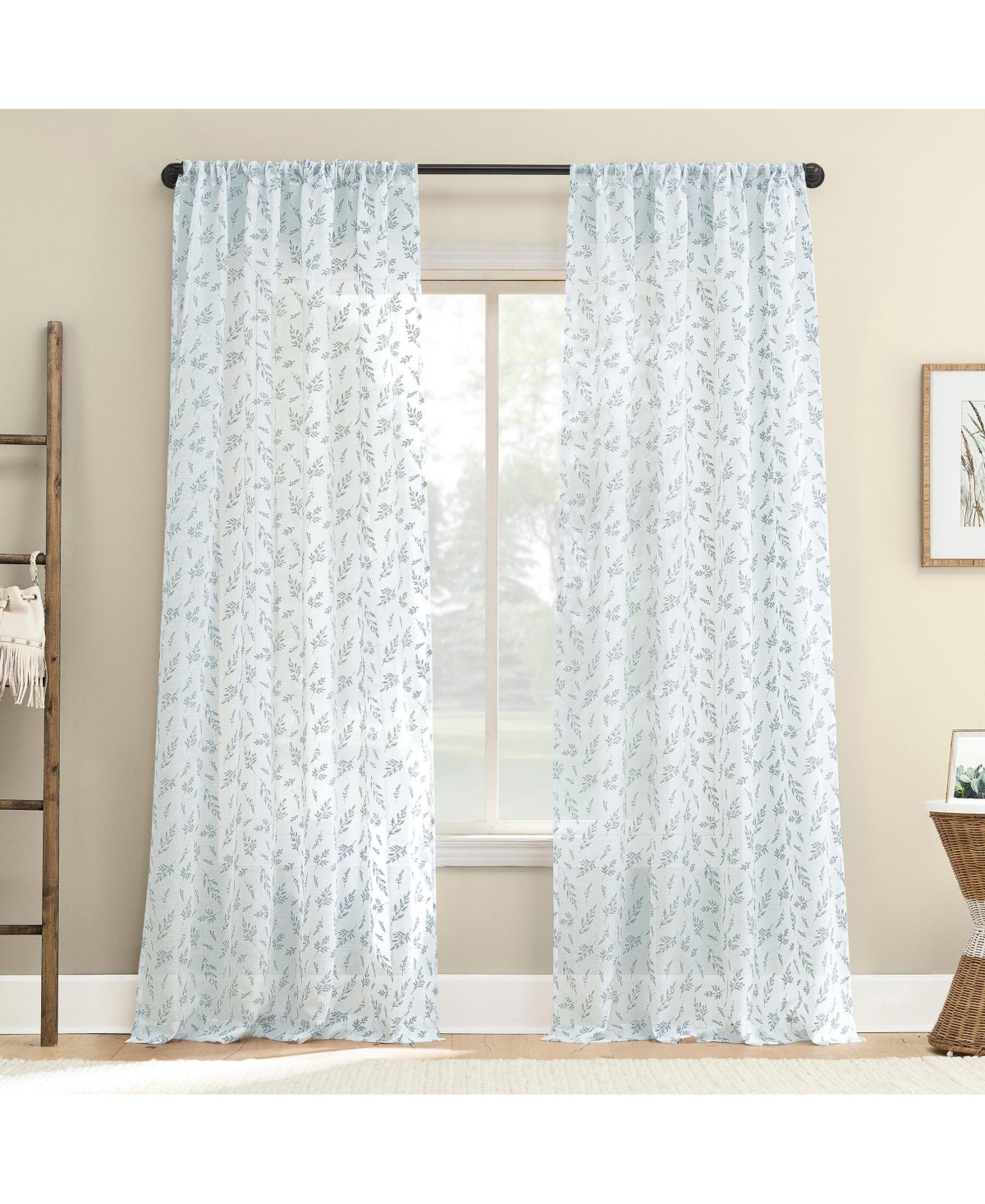 Click here for Briarwood Delicate Leaf Textured Sheer Rod Pocket... prices