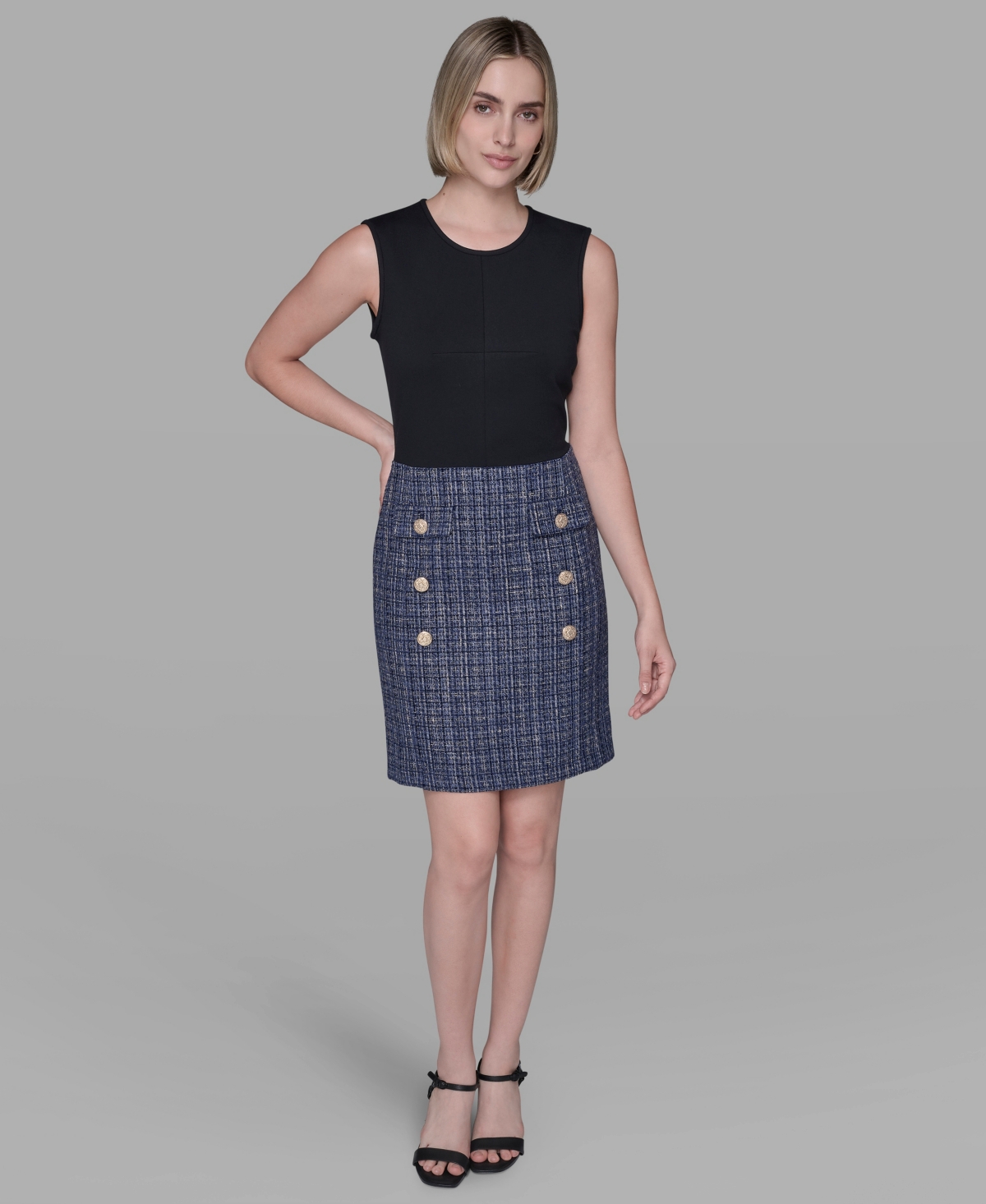 Click here for Karl Lagerfeld Paris Womens Multi Textured Twofer... prices