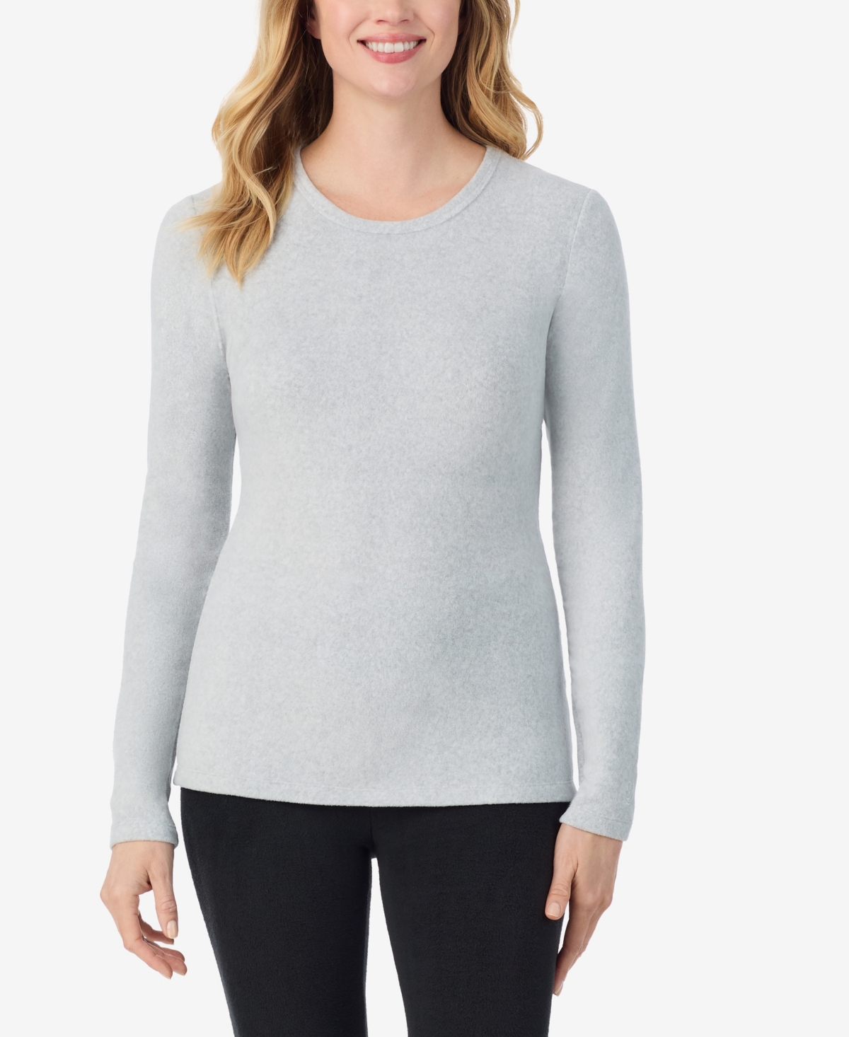 Click here for Cuddl Duds Crew Neck Top - Greyhthr prices