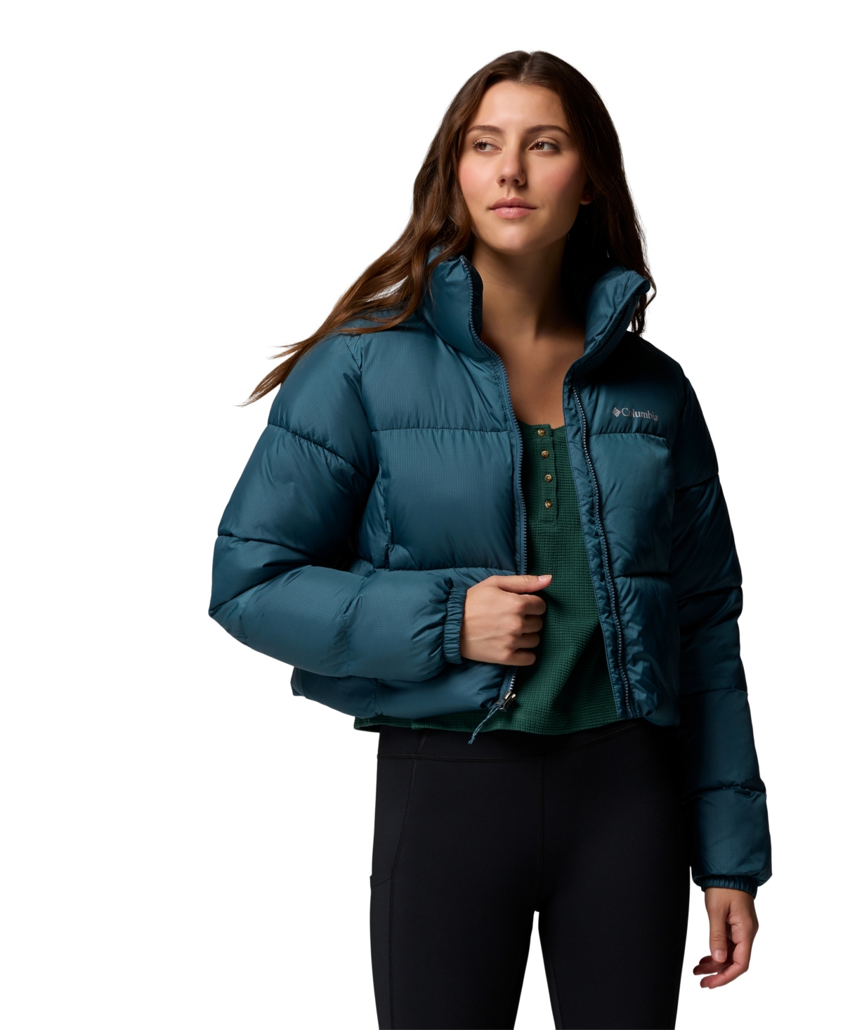 Click here for Columbia Womens Puffect Cropped Jacket - Everblue prices
