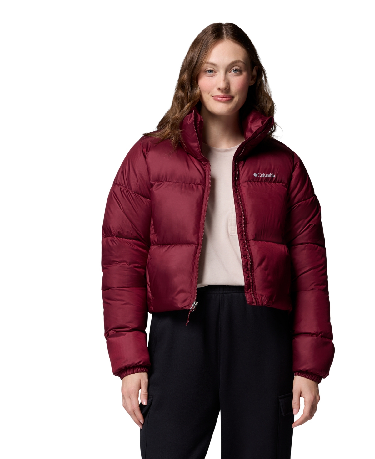 Click here for Columbia Womens Puffect Cropped Jacket - Rich Wine prices