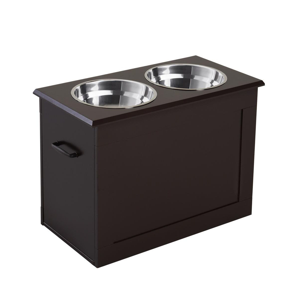 Click here for Aostirmotor Dark Brown Raised Pet Feeding Storage... prices