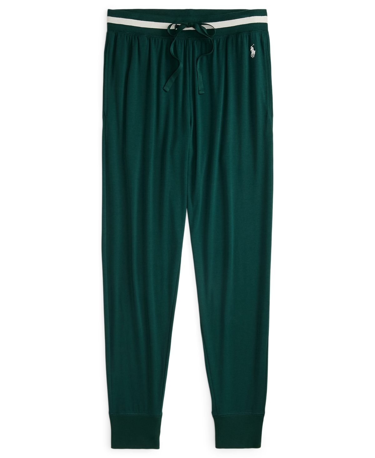 Polo Ralph Lauren Mens Knit Logo Pajama Joggers - Moss Agate/White Logo