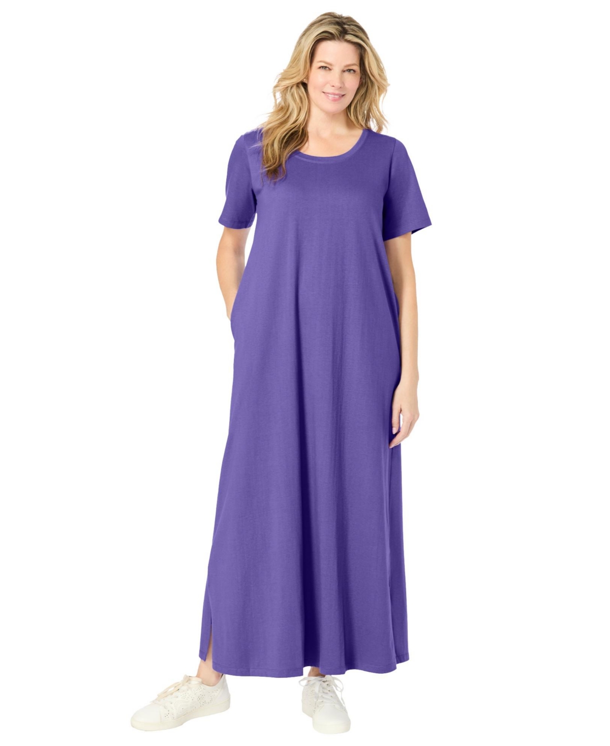 Click here for Woman Within Plus Size Perfect Short-Sleeve Scoopn... prices