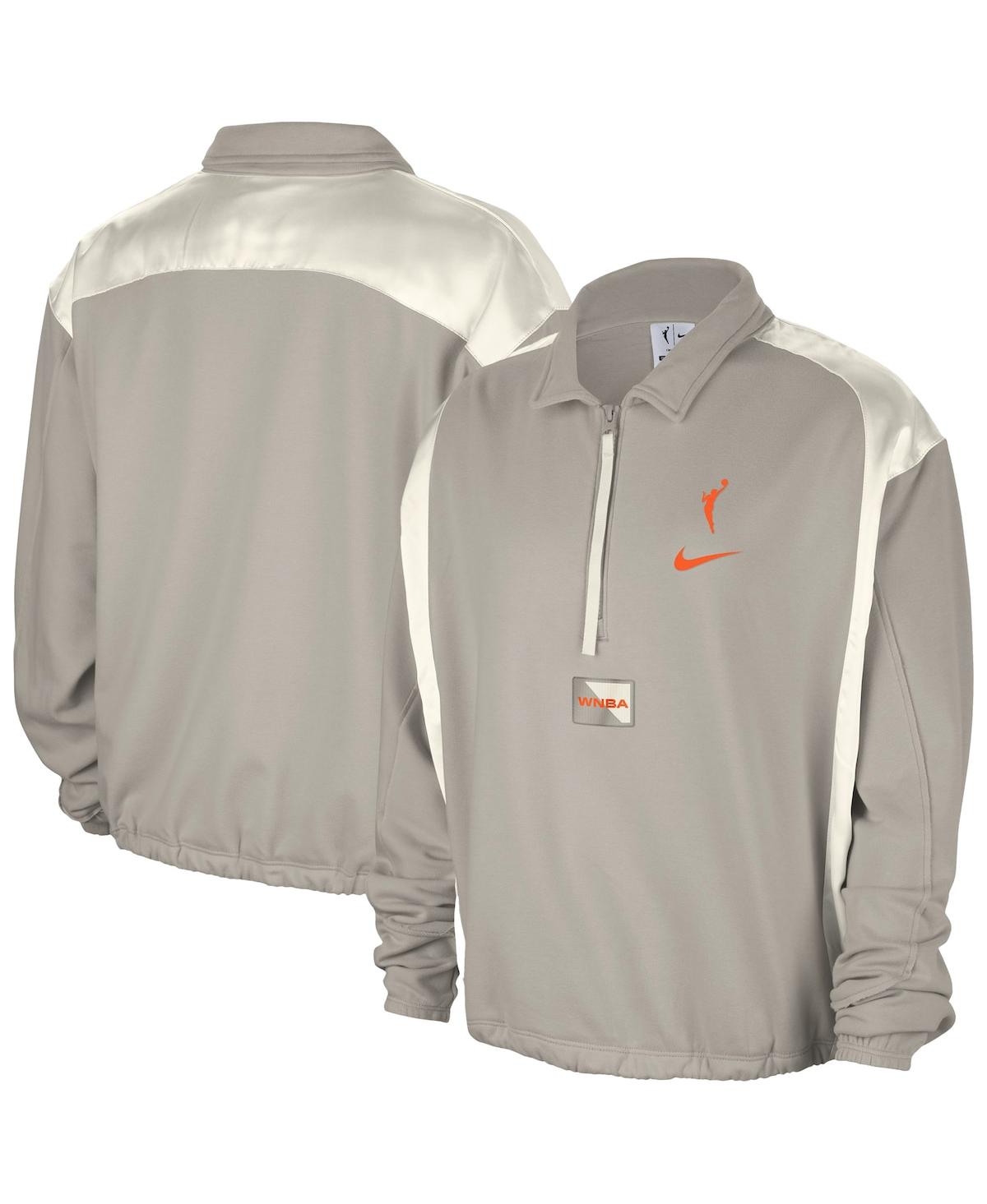 Click here for Nike Womens Gray Wnba Basketball Fleece Quarter-Zi... prices