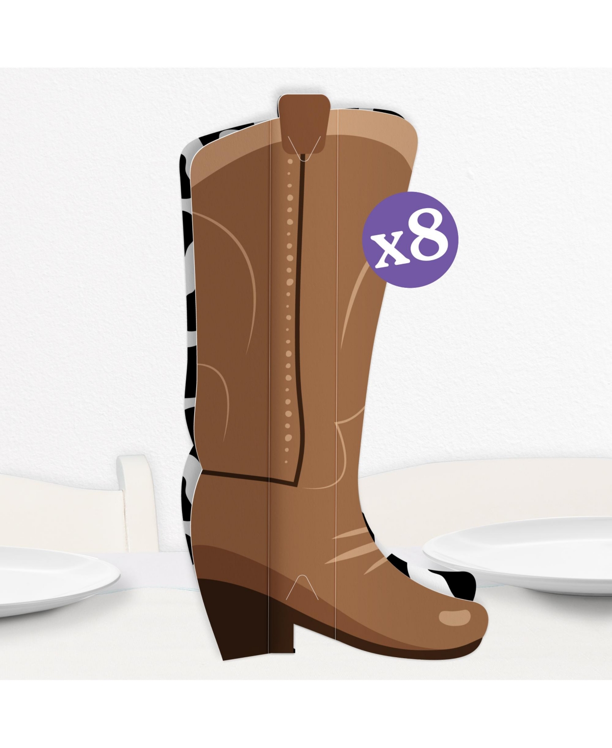 Click here for Freestanding 3D Western Cowboy Boots Centerpiece T... prices