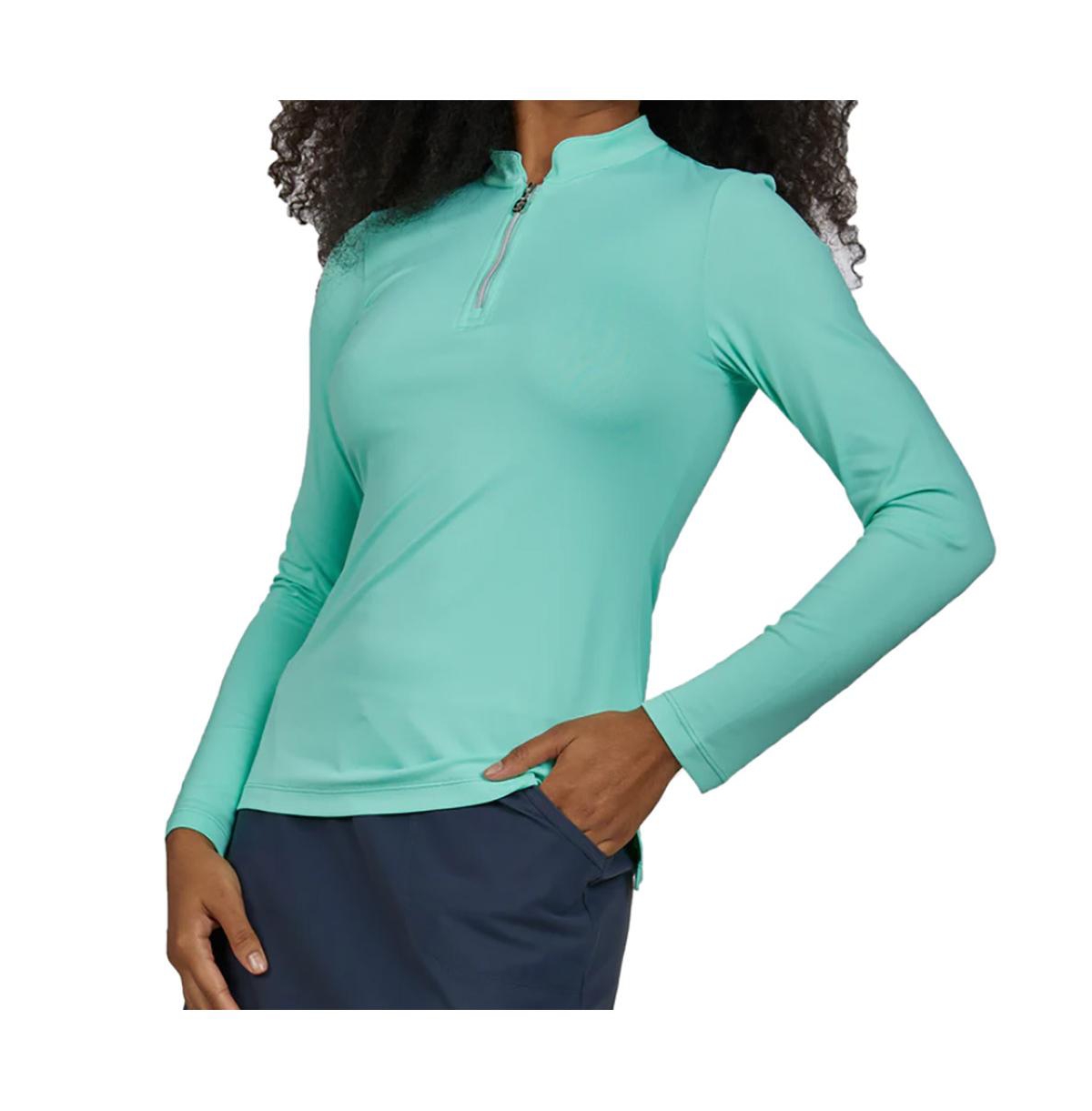 Click here for Sofibella Womens 1/4 Zip Golf Shirt - Mint prices