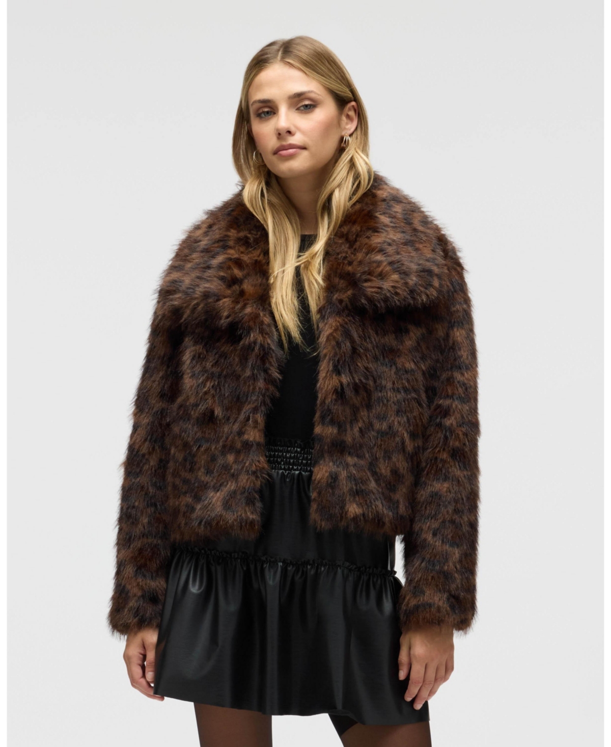 Click here for Nvlt Womens Luxious Cropped Faux Fox Fur Jacket -... prices