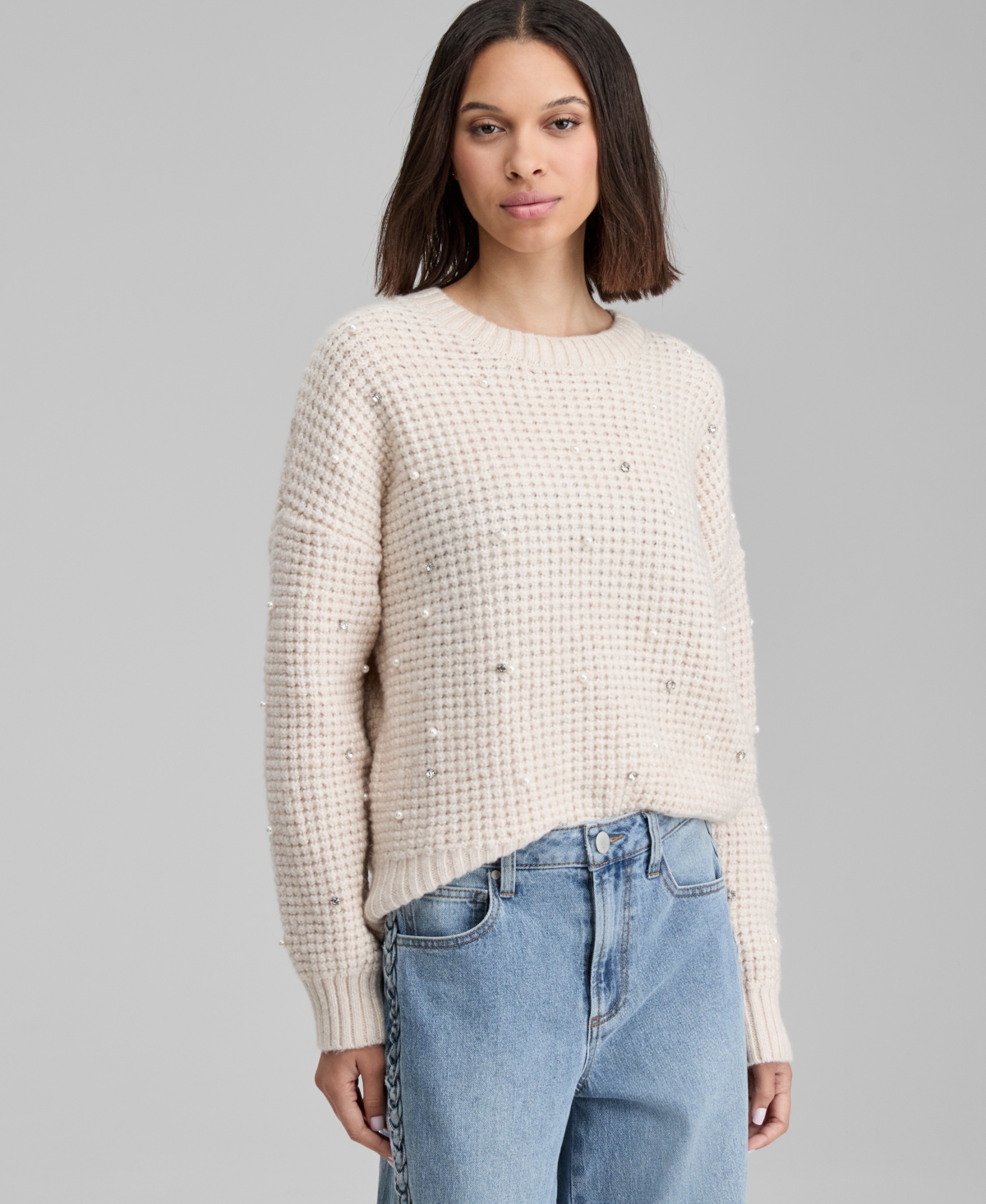 Click here for And Now This Petite Crewneck Embellished Sweater... prices