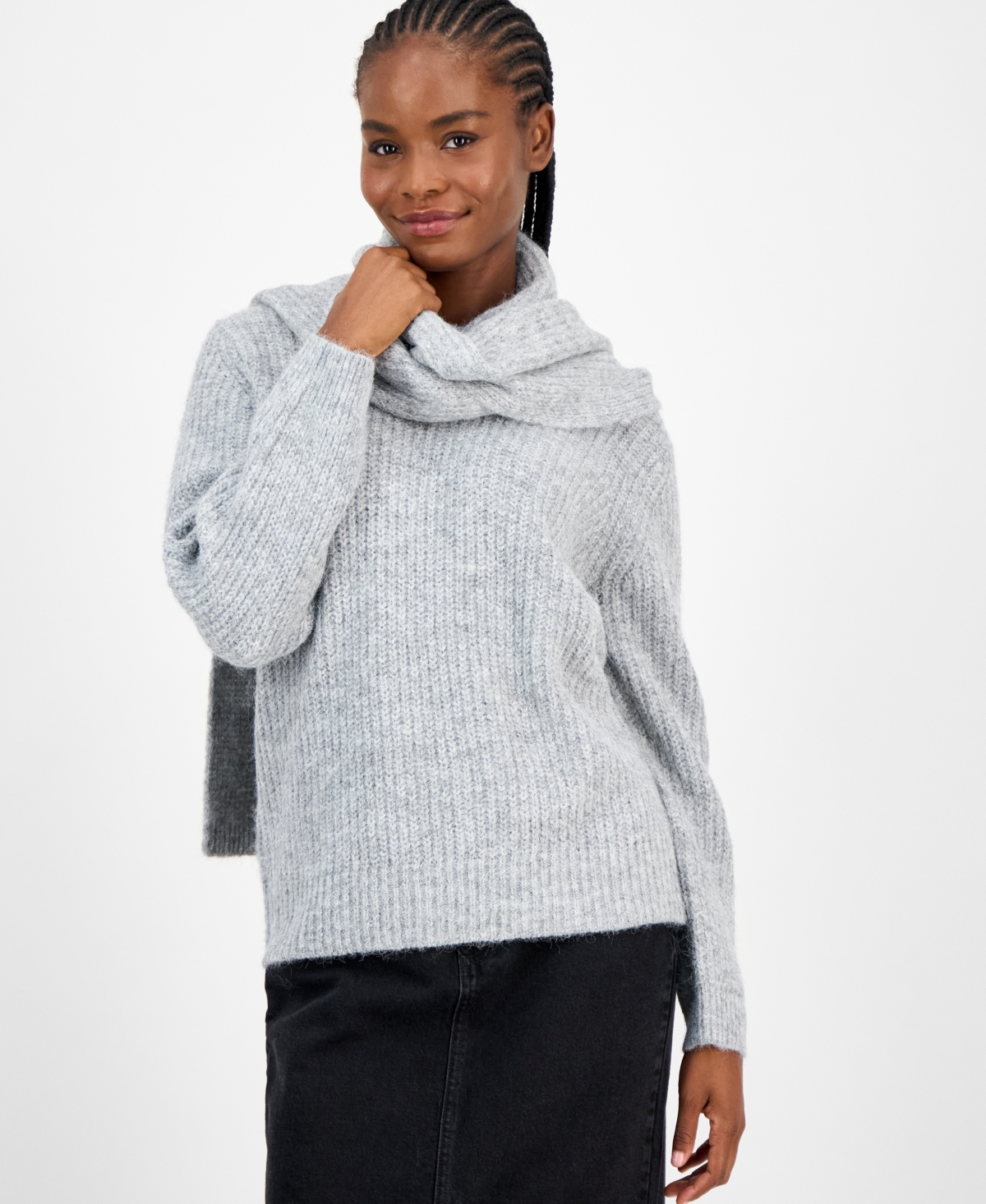 Click here for And Now This Womens Scarf-Neck Sweater  Macys Excl... prices