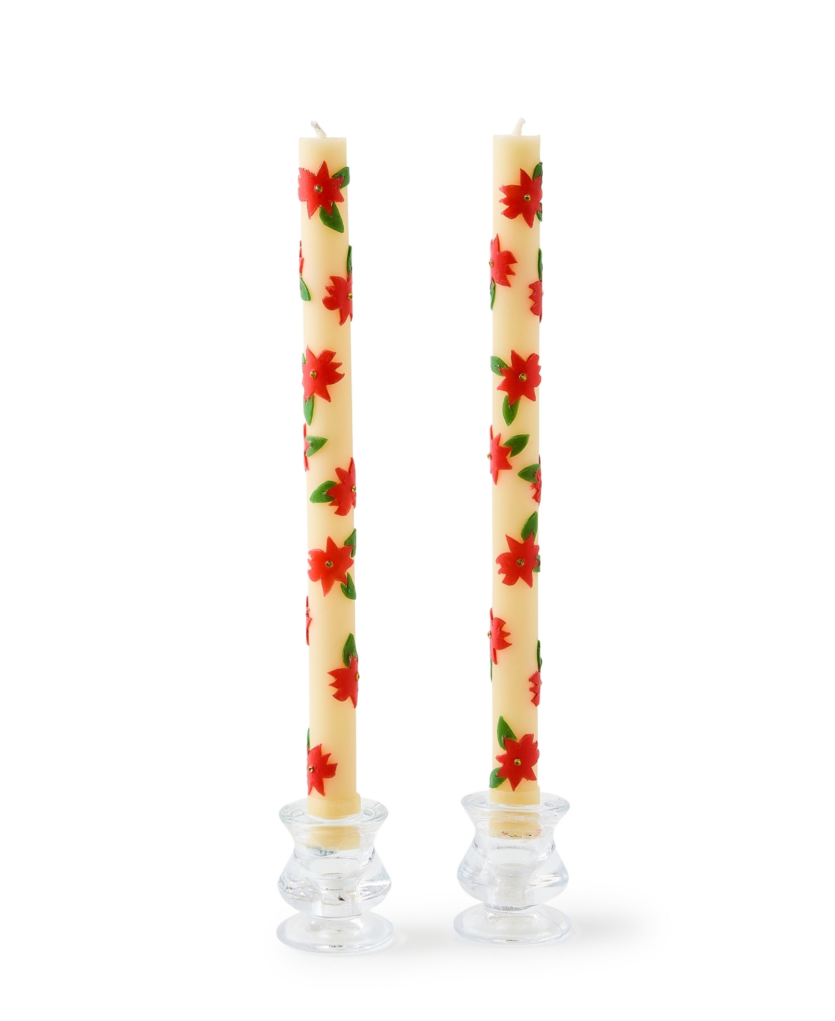 Click here for Mackenzie-Childs Poinsettia Dinner Candles  Set of... prices