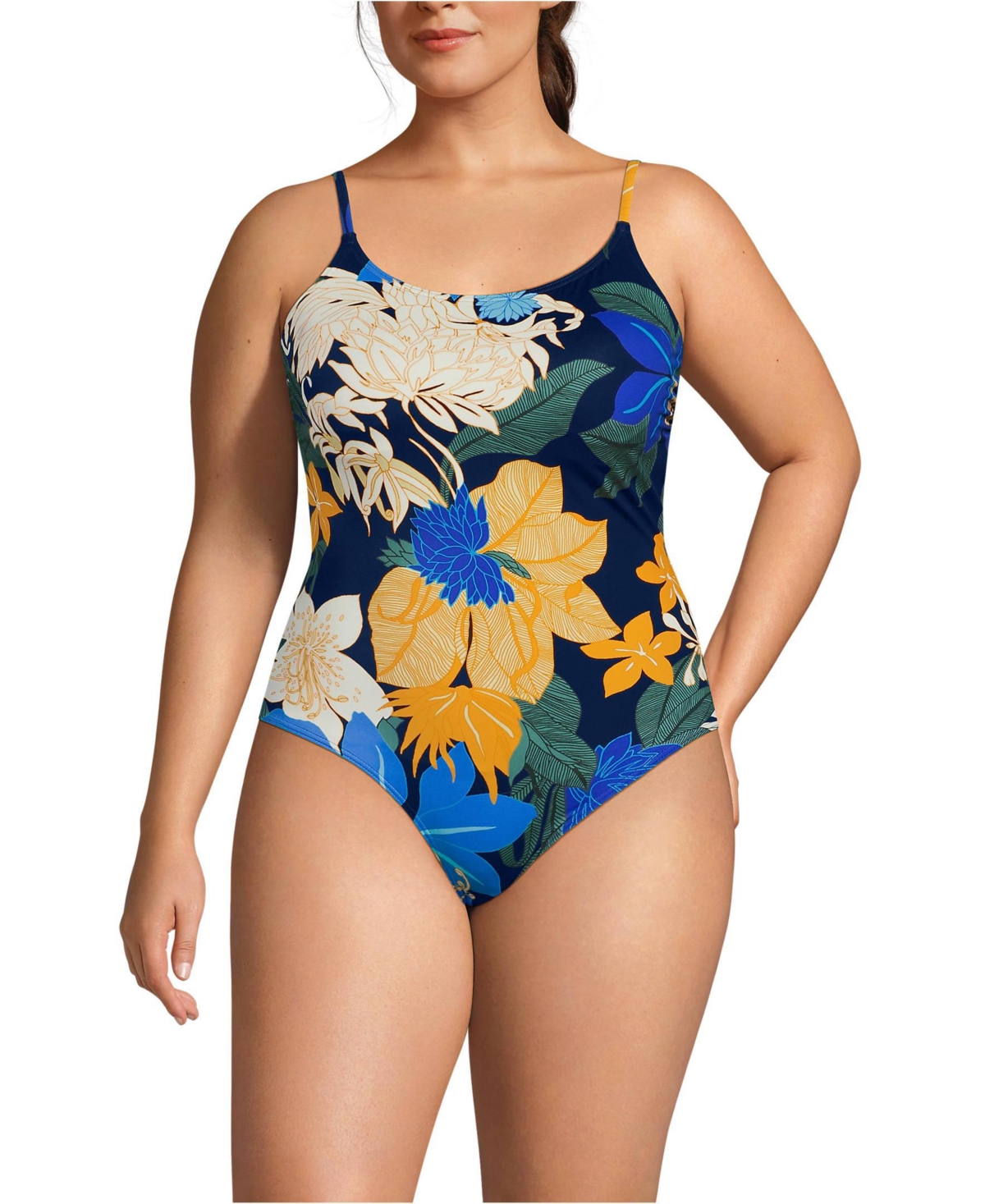 Click here for Lands End Womens Plus Size Tugless Thin Strap One... prices