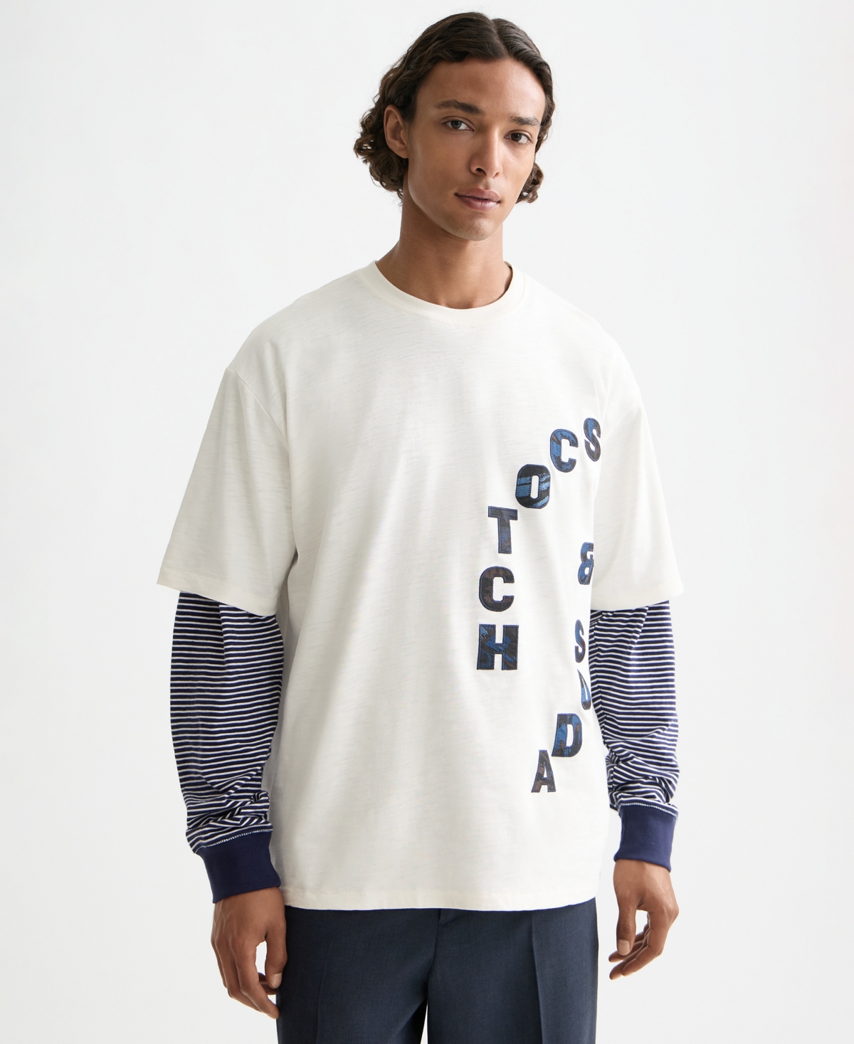 Click here for Scotch & Soda Mens Loose Fit Applique T-Shirt - Eg... prices