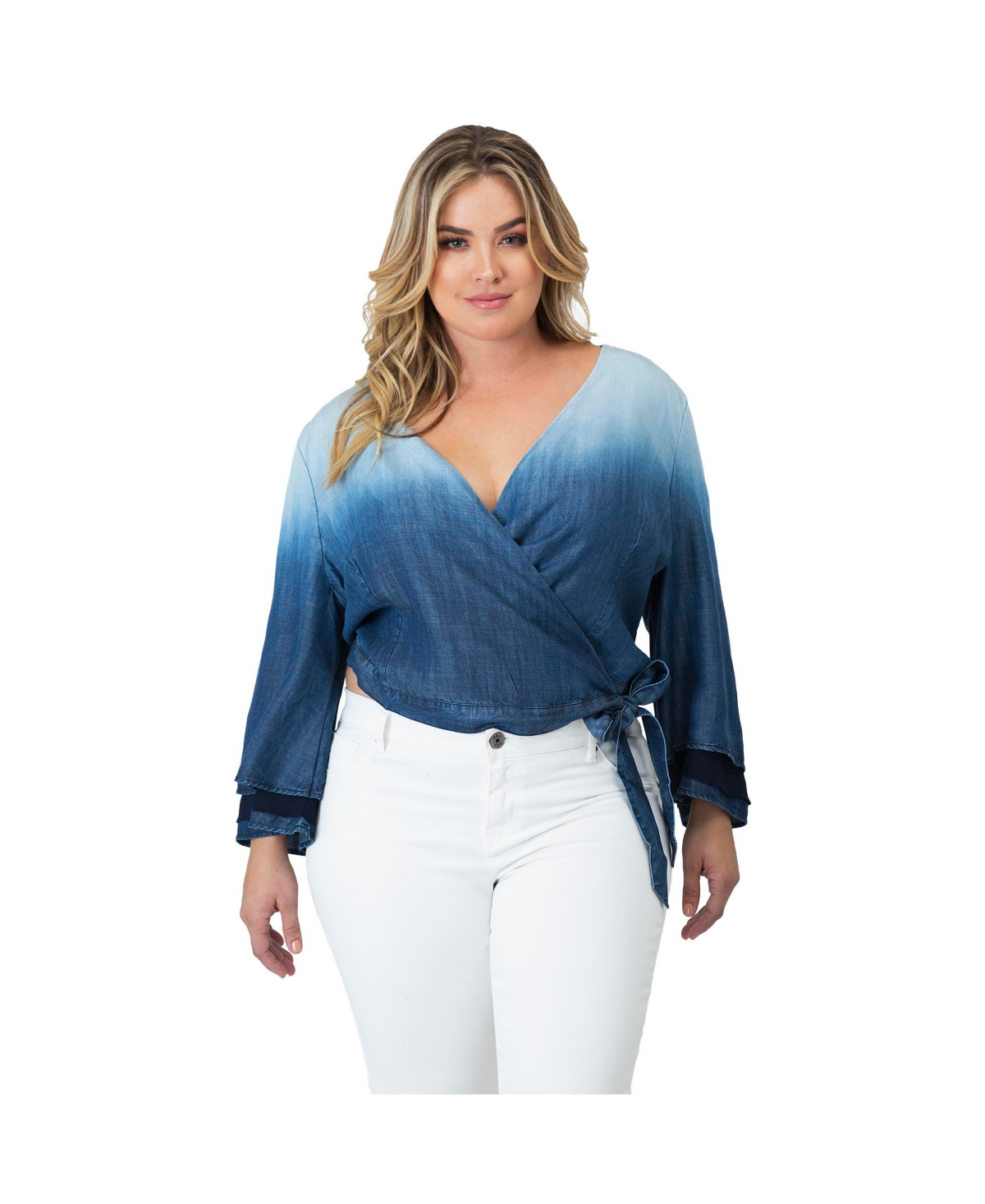 Click here for Standards & Practices Plus Size Dip Dye Bell Sleev... prices