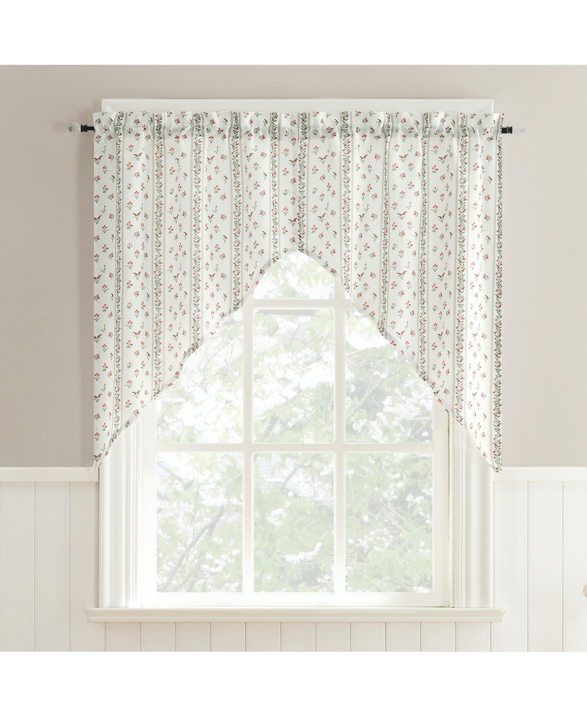 Click here for No. 918 Ridgewood Ditsy Floral Stripe Semi-Sheer R... prices