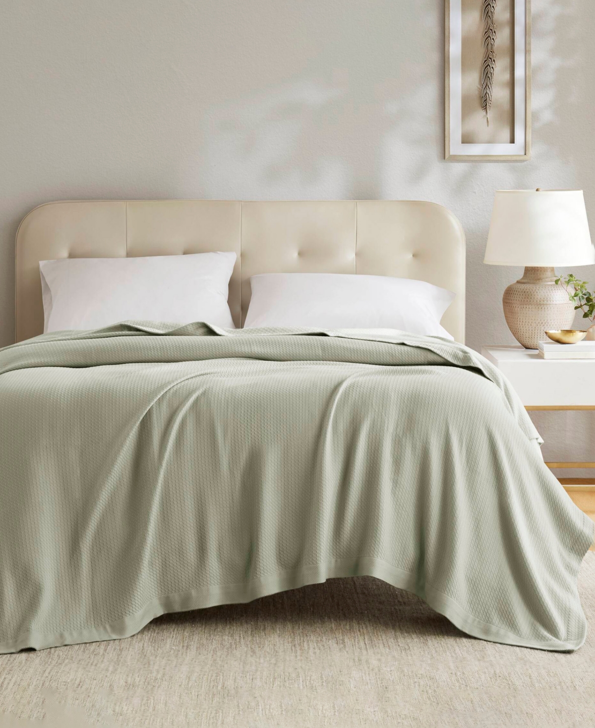Click here for Madison Park Egyptian Cotton Blanket  King - Sage... prices