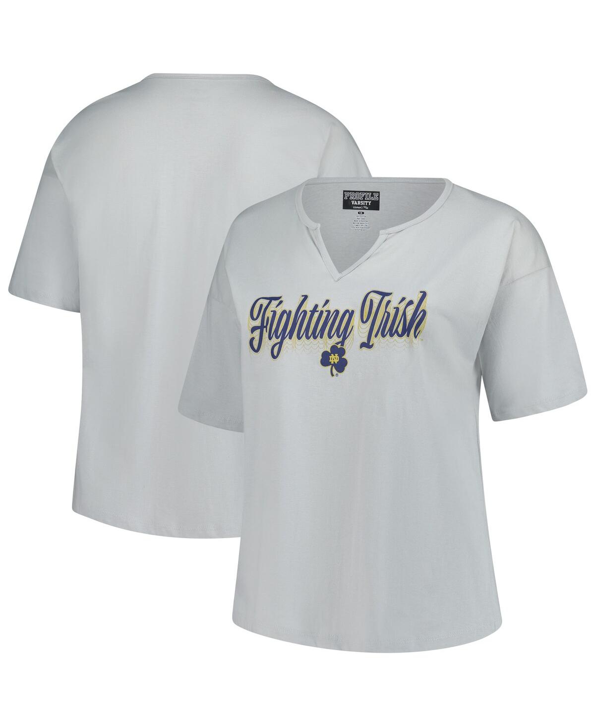 Click here for Fanatics Womens Gray Notre Dame Fighting Irish Plu... prices
