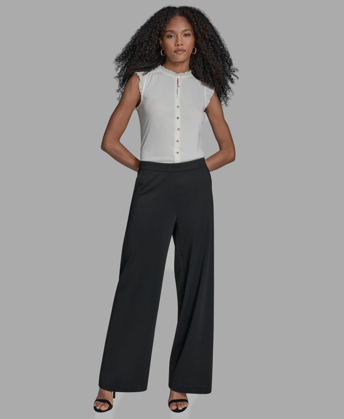 Click here for Bcbg Womens Wide Leg Pants - Black prices