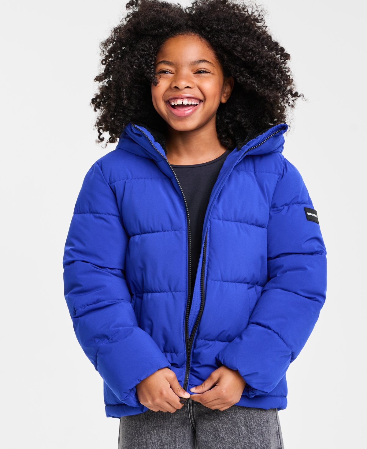 Click here for Bcbg Big Girls Berber-Lined Puffer Jacket - Sapphi... prices