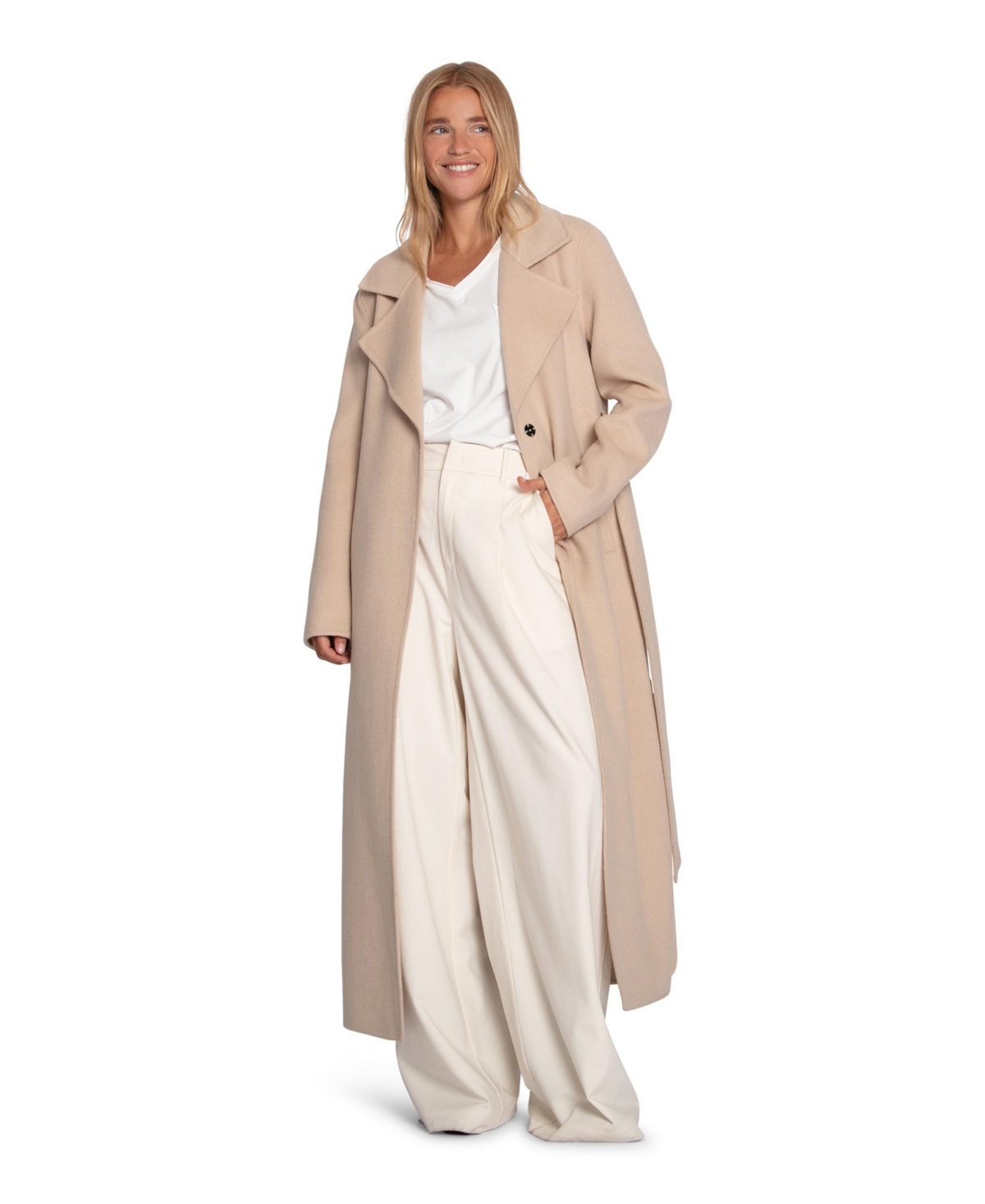 Click here for Belle & Bloom Ex-Boyfriend Maxi Coat - Pale oat prices