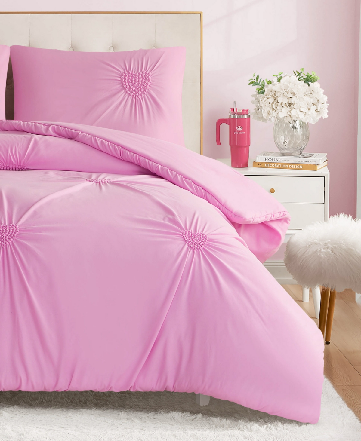 Click here for Juicy Couture Amora Gathered Heart 2-Pc. Comforter... prices