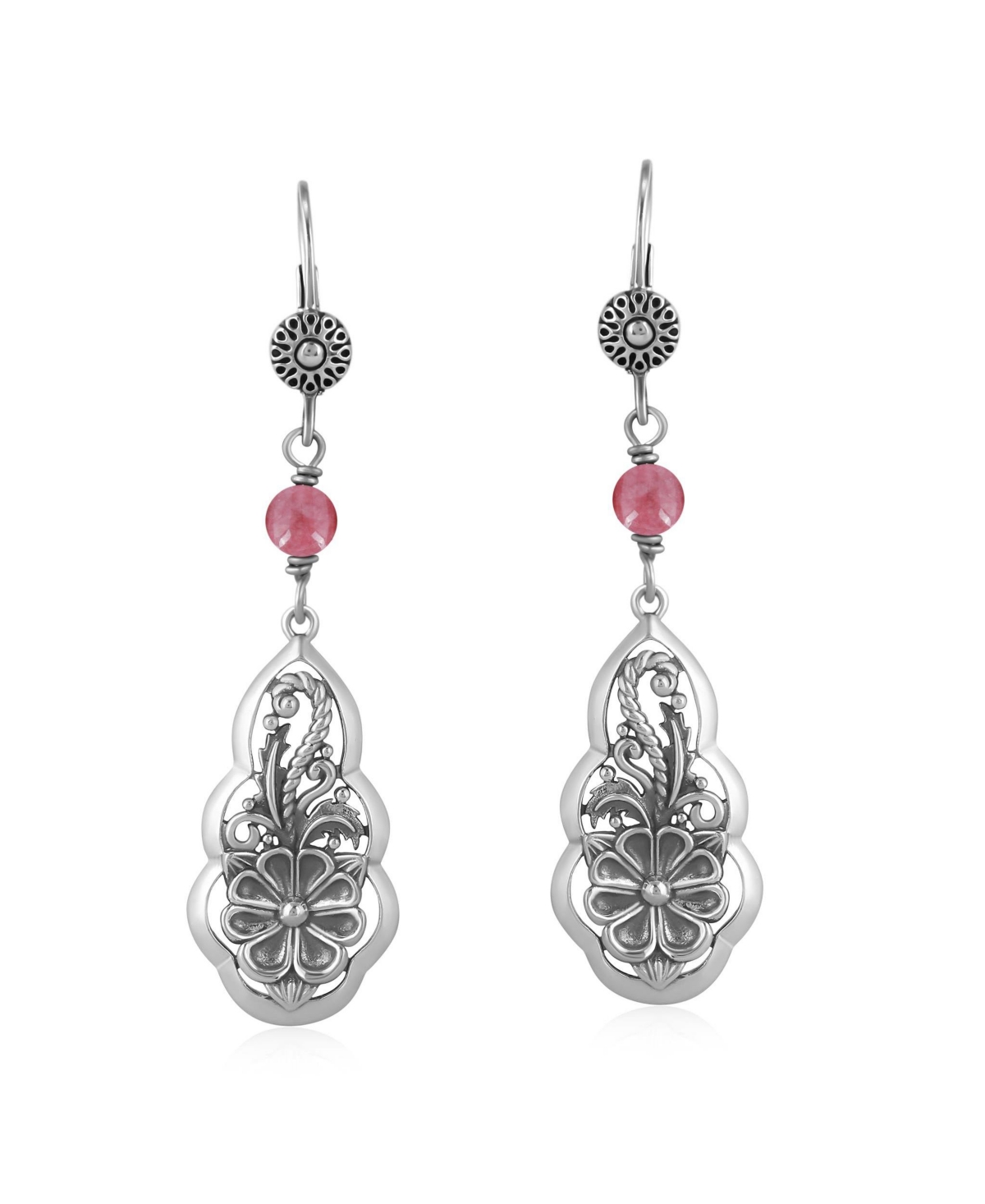 Click here for American West Jewelry Sterling Silver Rhodonite Fl... prices