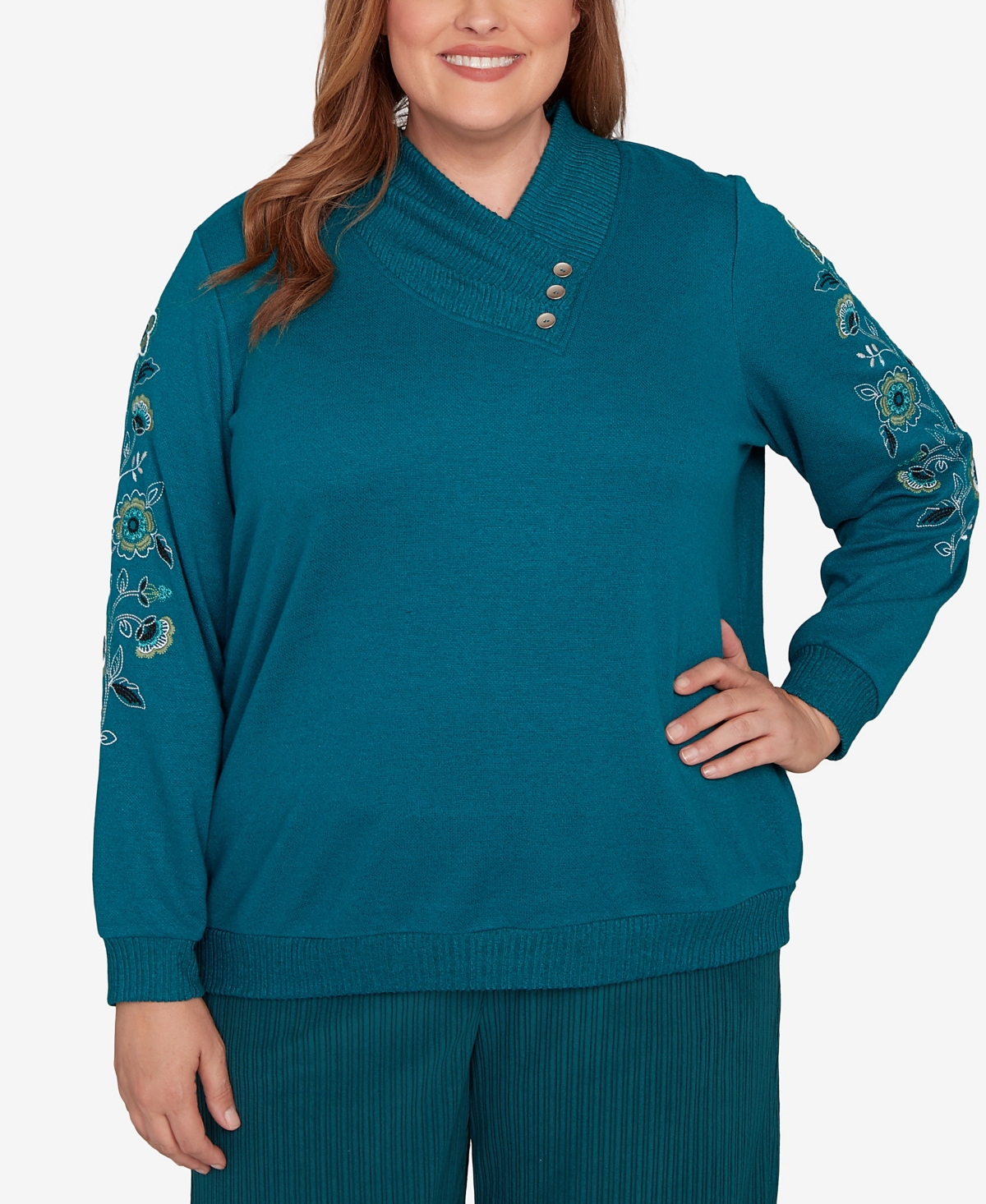 Click here for Alfred Dunner Plus Size Lake Champlain Embroidered... prices