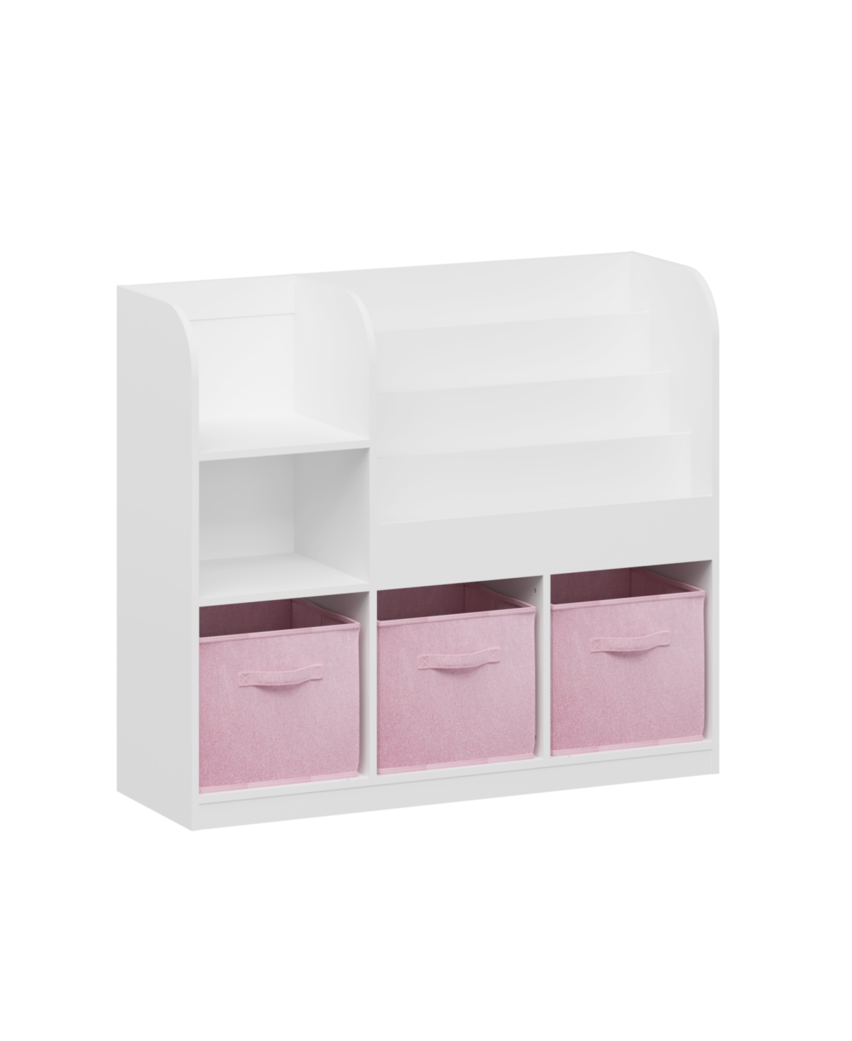 Click here for 36 in. Wide White/Pink Multifunctional Kids Bookca... prices
