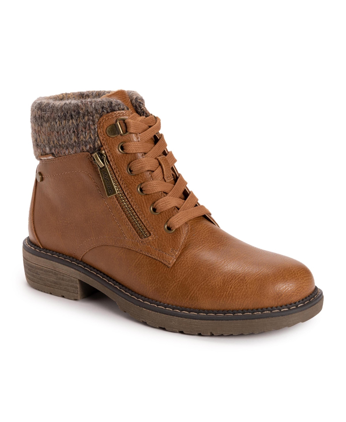 Muk Luks Womens Garland Georgia Boots - Chestnut
