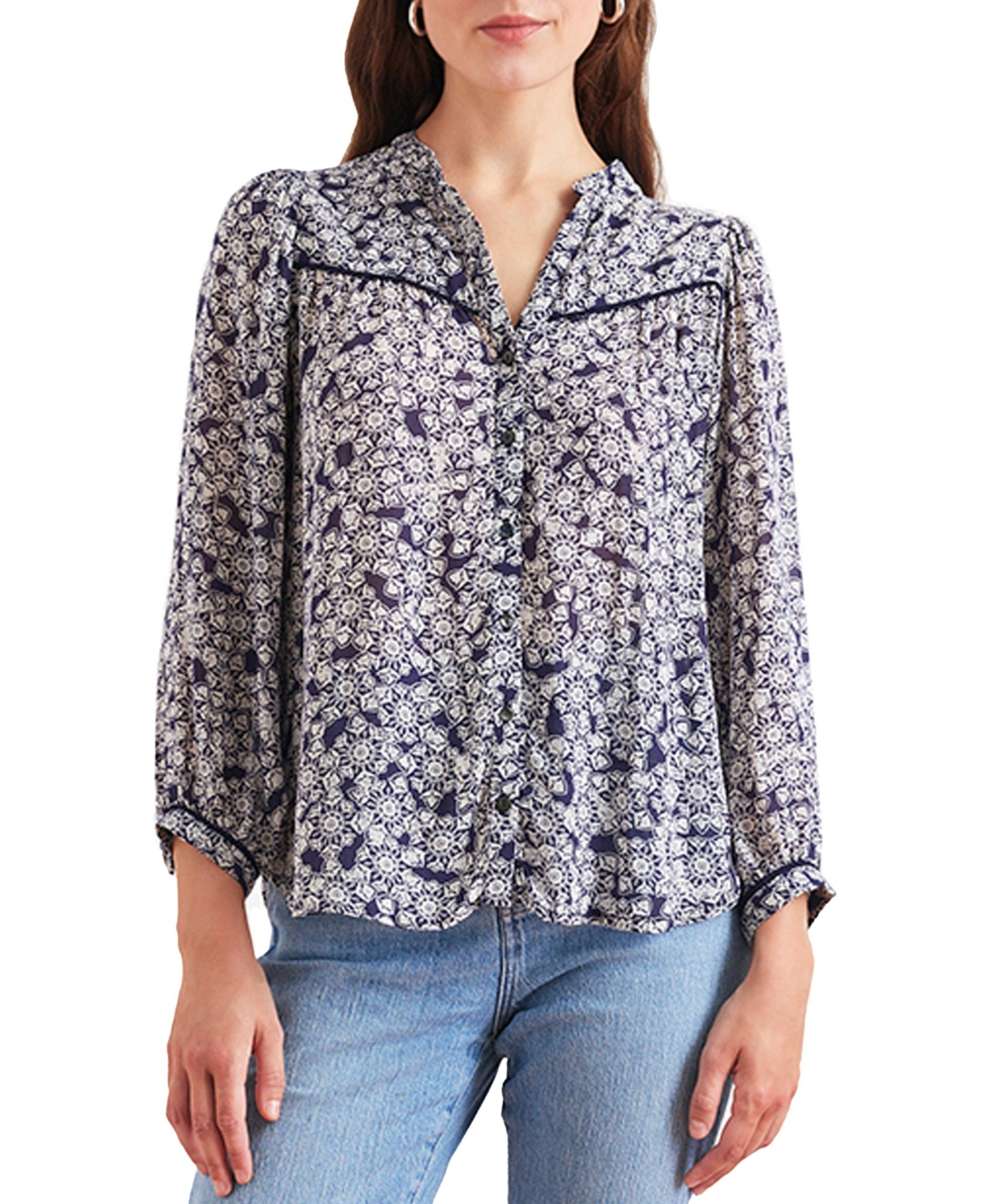 Click here for Paneros Clothing Womens Anna Shirt - Water lily prices