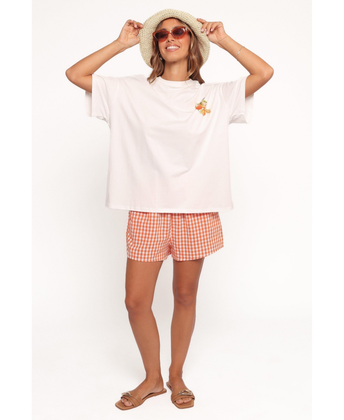 Click here for Petal and Pup Womens Emilia Short Set - Aperol Ora... prices