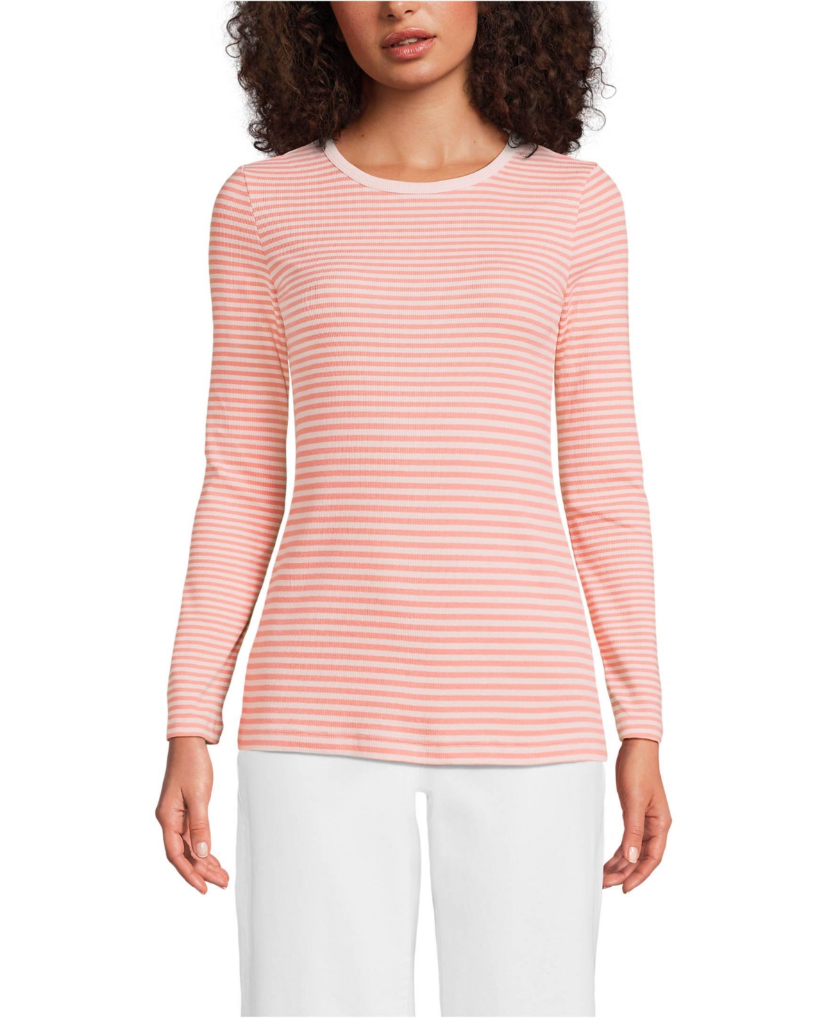 Click here for Lands End Womens Tall Long Sleeve Micro Rib T-Shir... prices