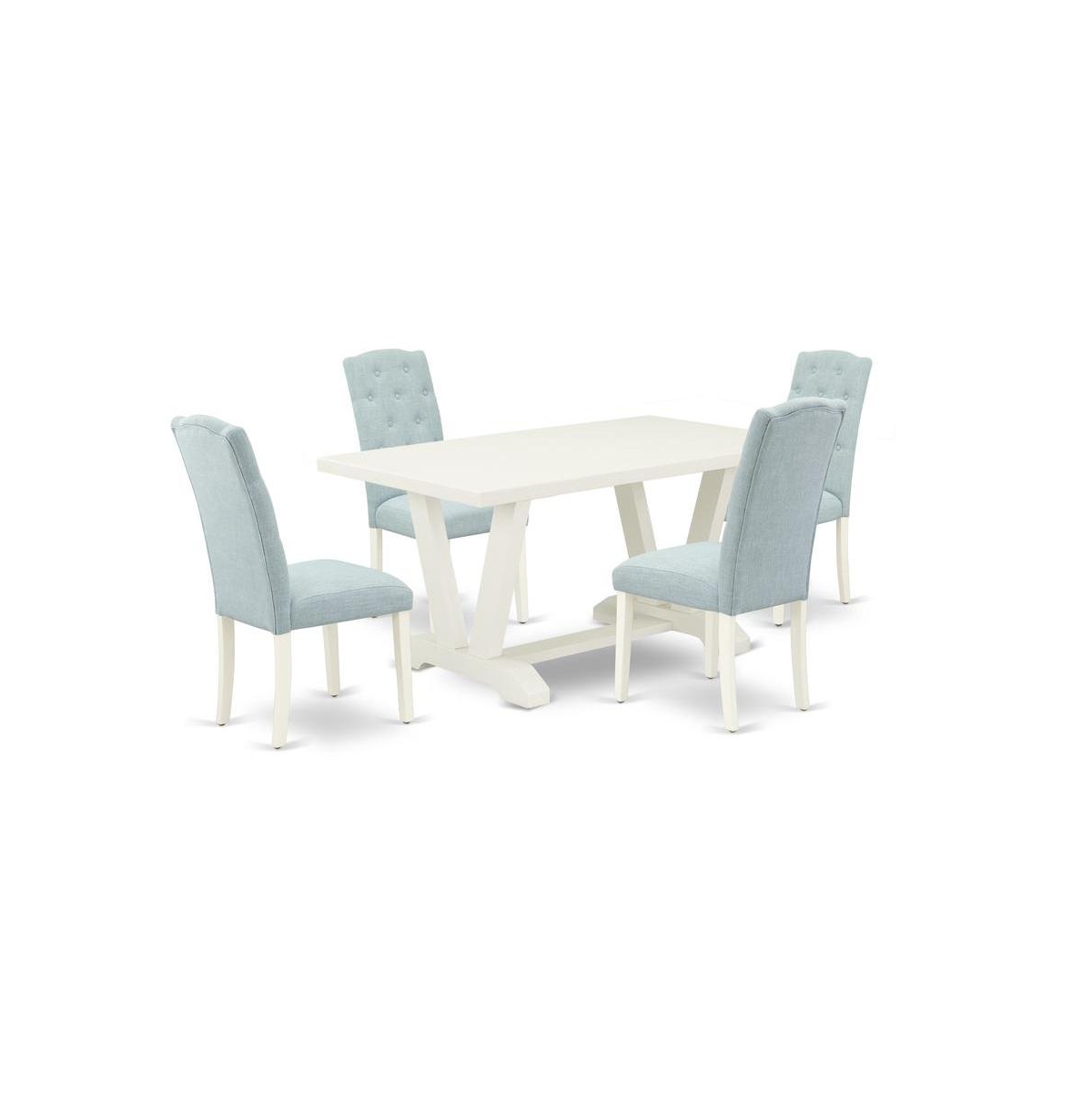 Click here for East West Furniture 5-Pc Dining Room Table Set- 4... prices