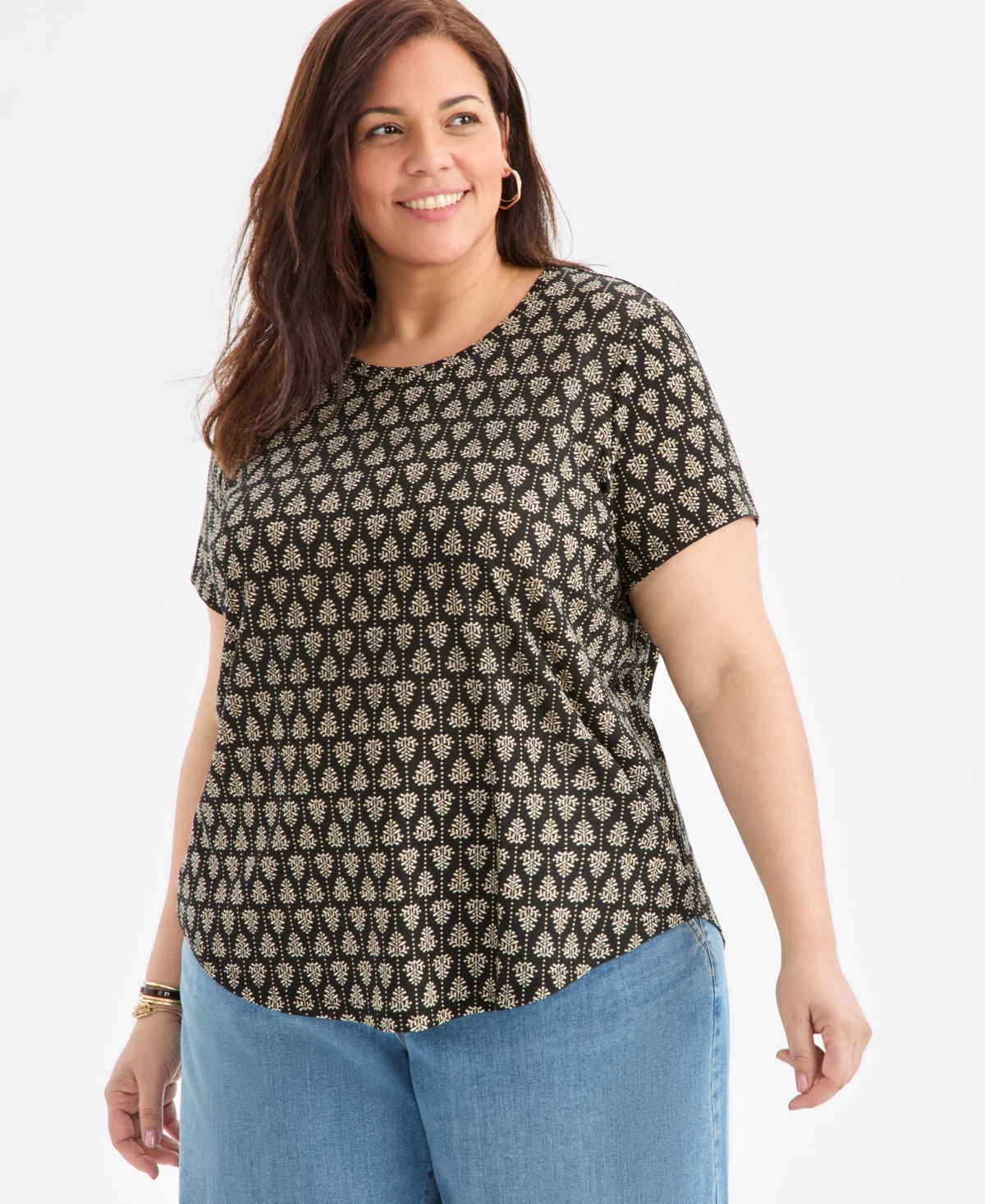 Click here for Style & Co Plus Size Perfect Holiday Stamp Graphic... prices