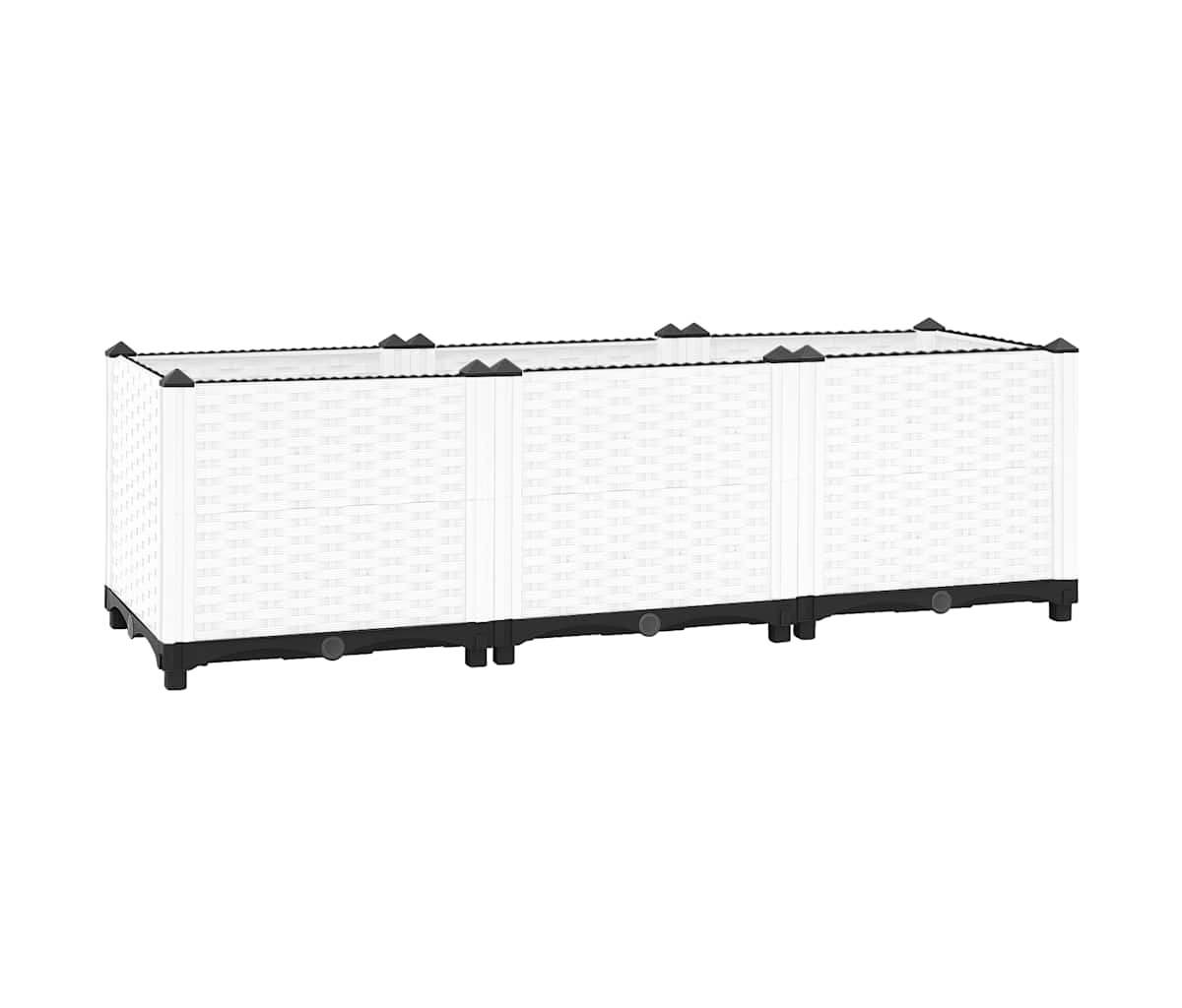 Click here for vidaXL Raised Bed White Polypropylene 47.2 x 15.7... prices