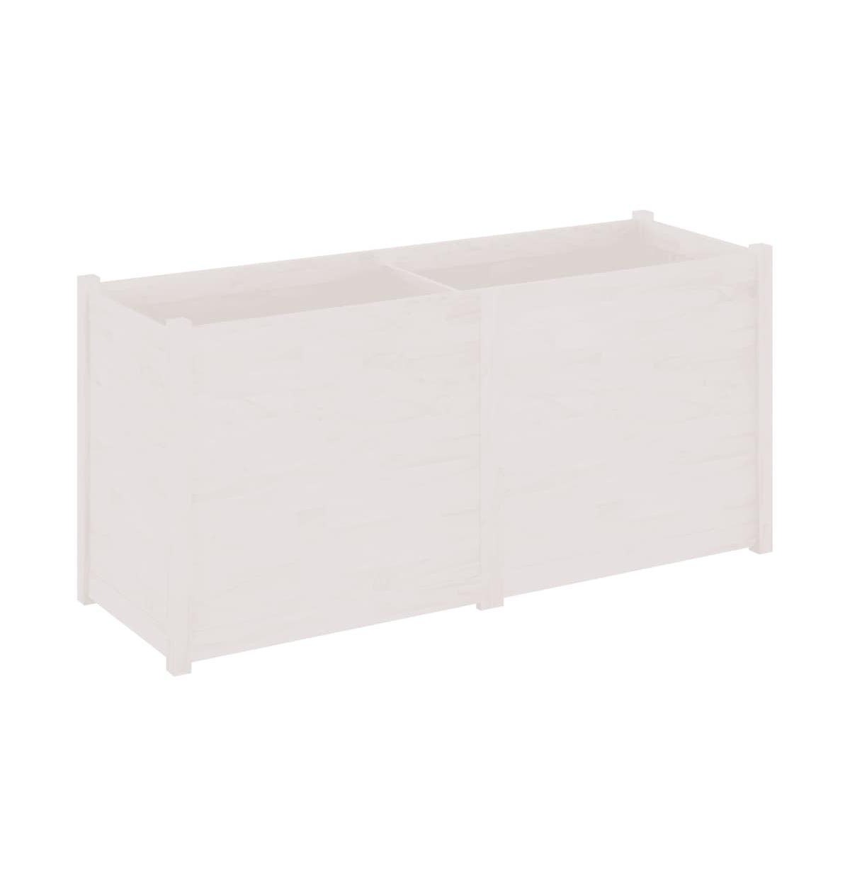 Click here for Garden Planter White Solid Pinewood Large Durable... prices