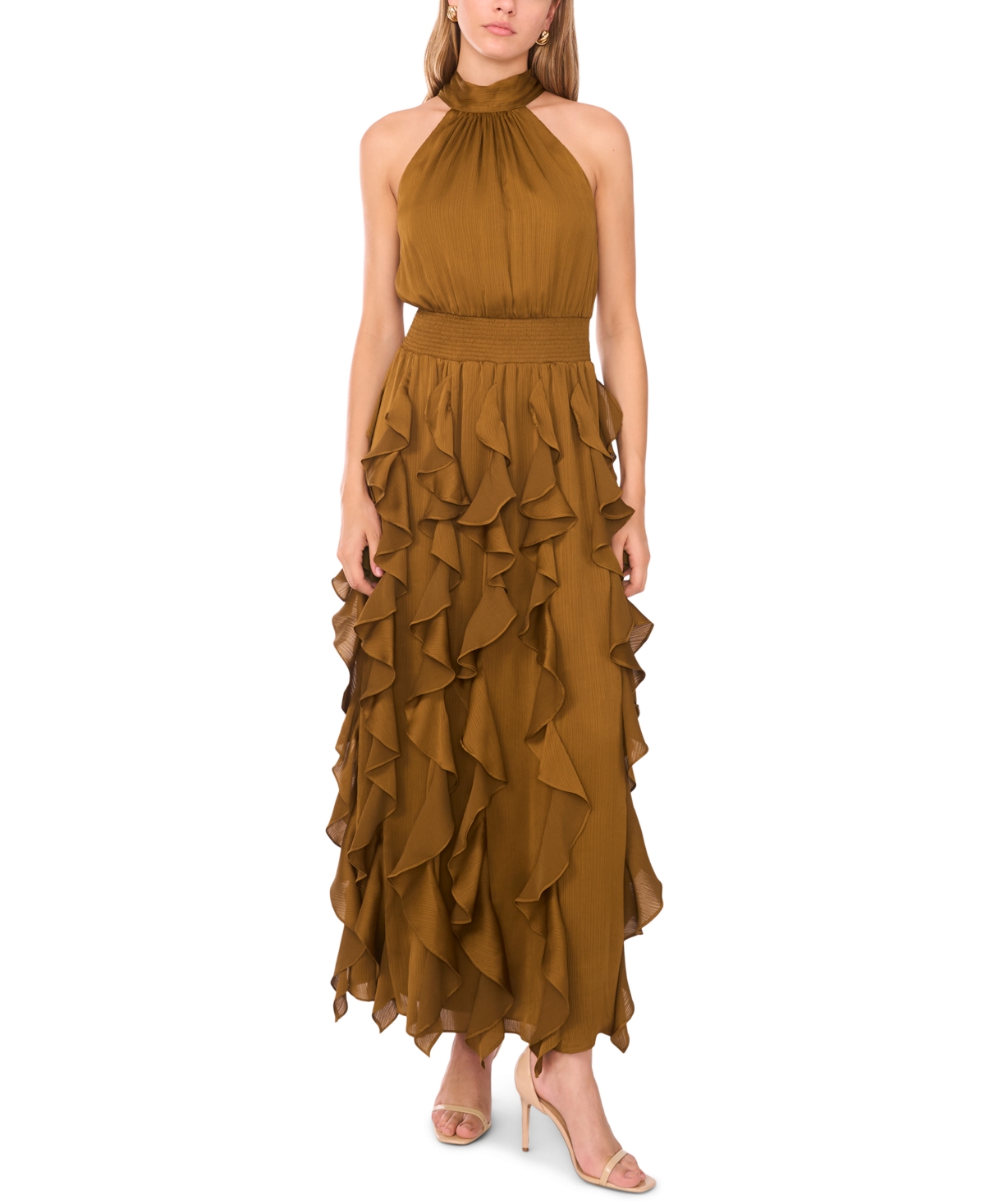 1.state Flounce Cascading Maxi Dress