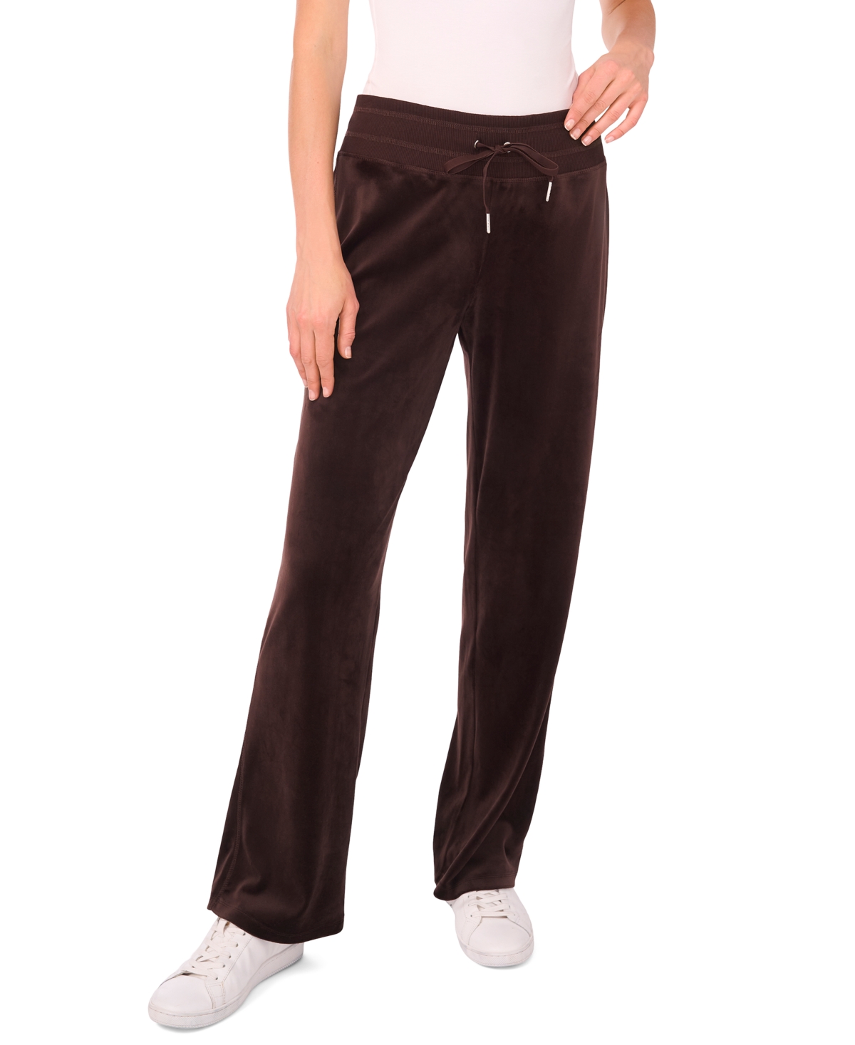 Click here for Vince Camuto Womens Velour Drawstring-Waist Straig... prices