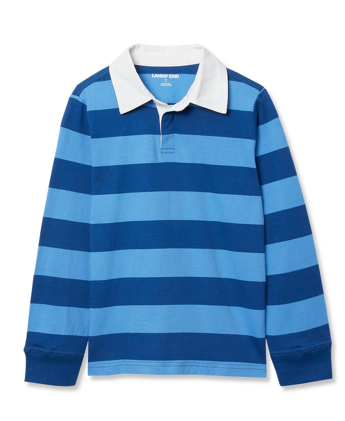 Click here for Lands End Boys Long Sleeve Collared Rugby Shirt -... prices