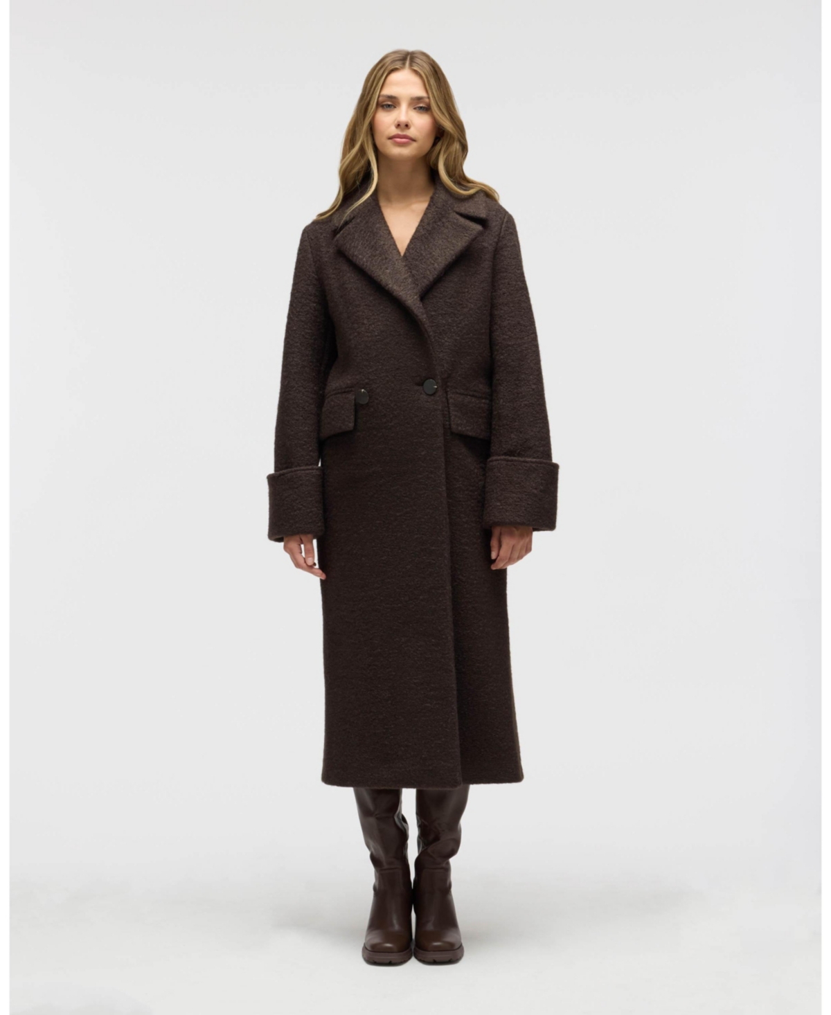 Click here for Nvlt Womens Retro Wave Boucle Double Breasted Coat... prices