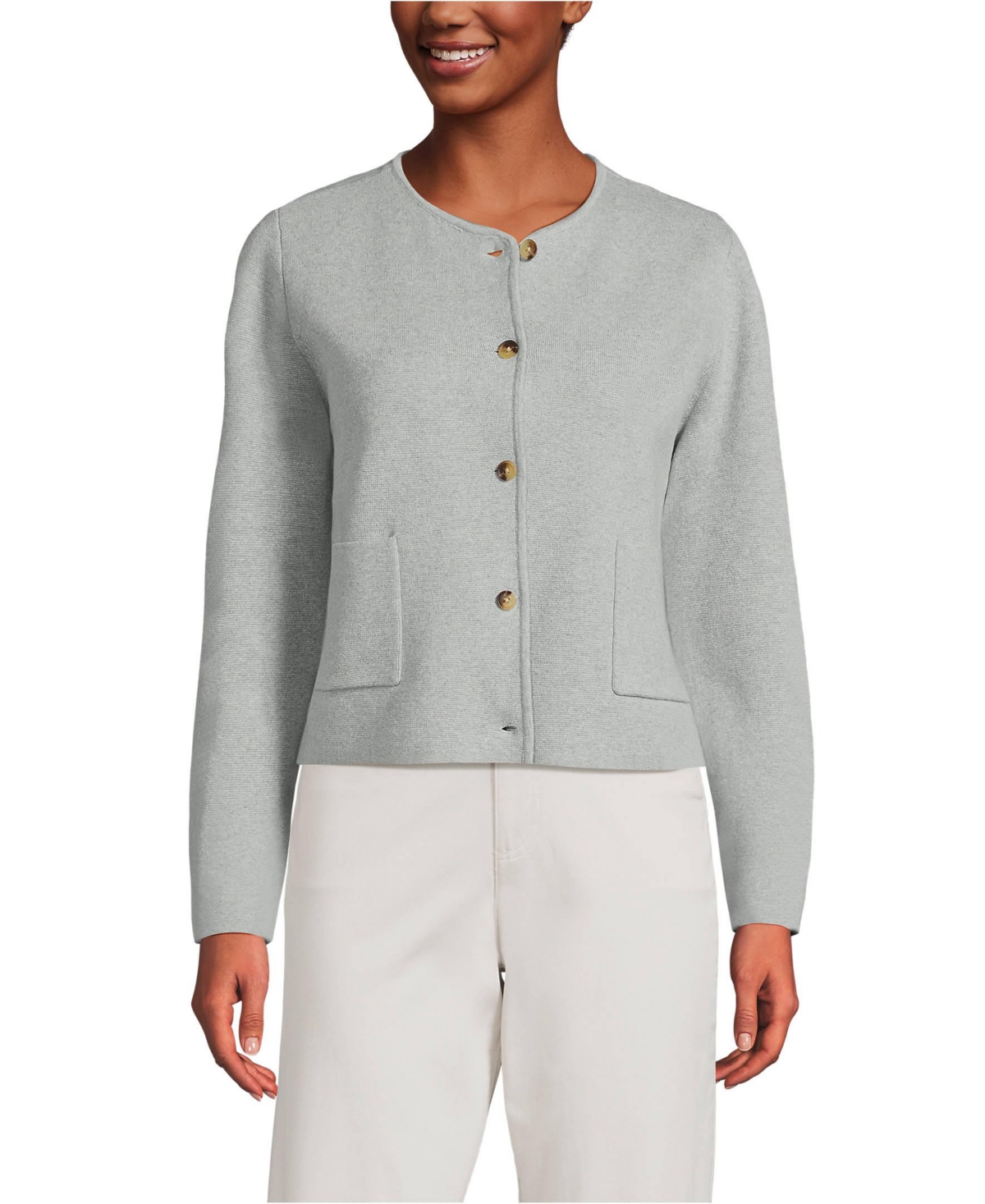 Click here for Lands End Womens Fine Gauge Cotton Milano Blazer S... prices