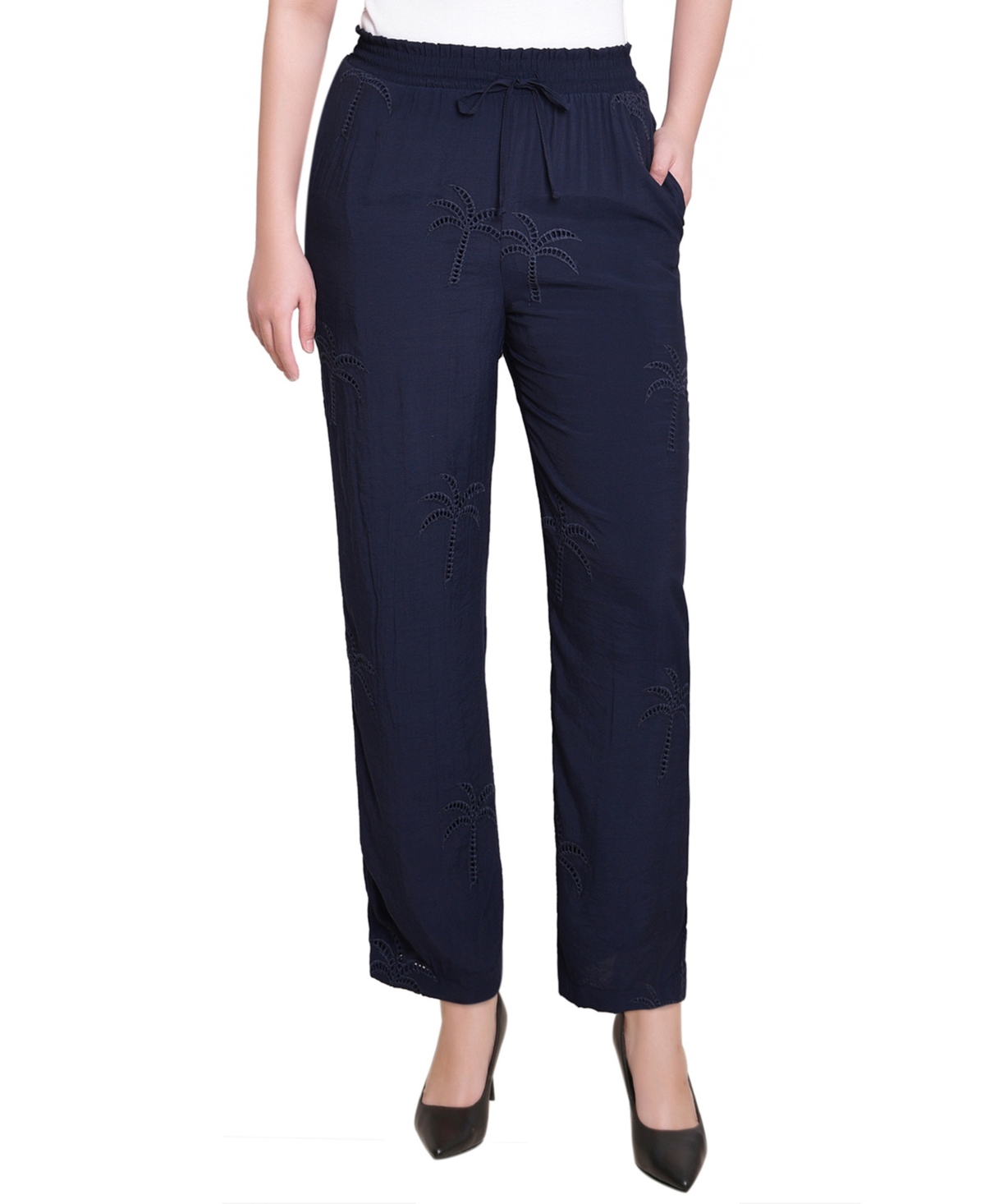 Click here for Ny Collection Womens Pull On Pants - Navy prices