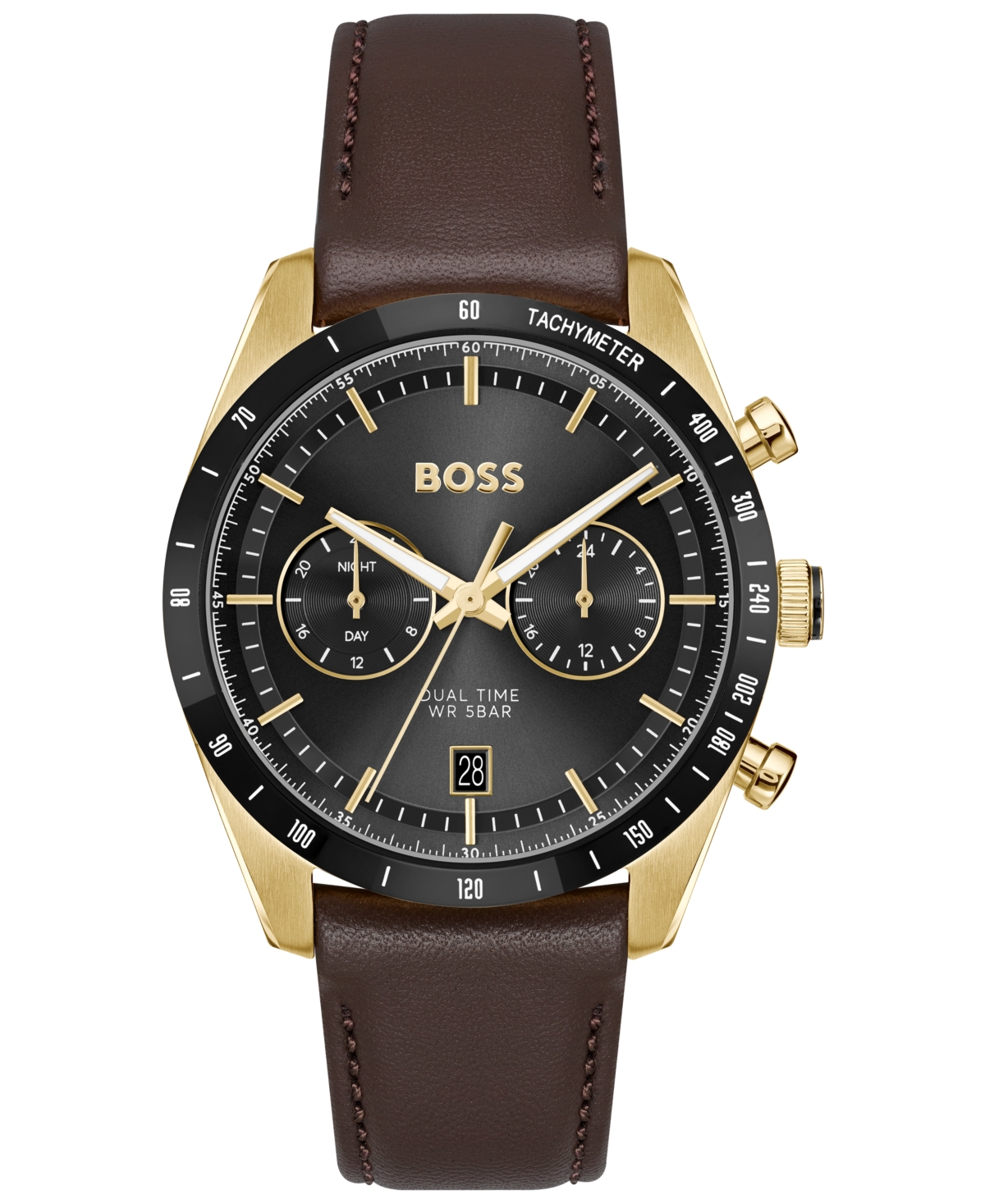 Click here for Hugo Boss Mens Tourmaster Quartz Multifunction Bro... prices