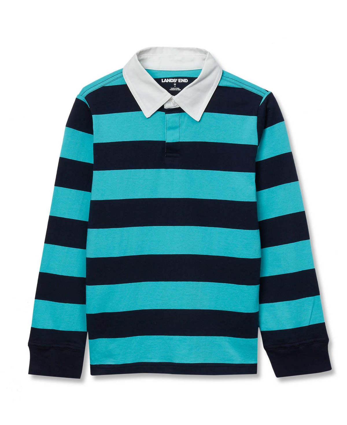 Click here for Lands End Boys Long Sleeve Collared Rugby Shirt -... prices