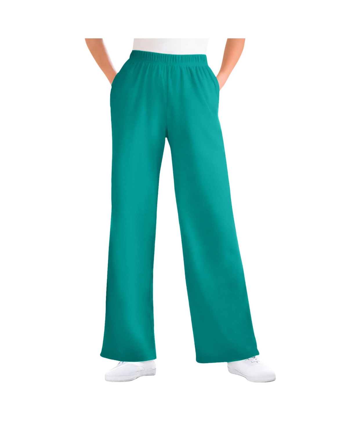 Click here for Woman Within Plus Size Within 7-Day Knit Wide-Leg... prices