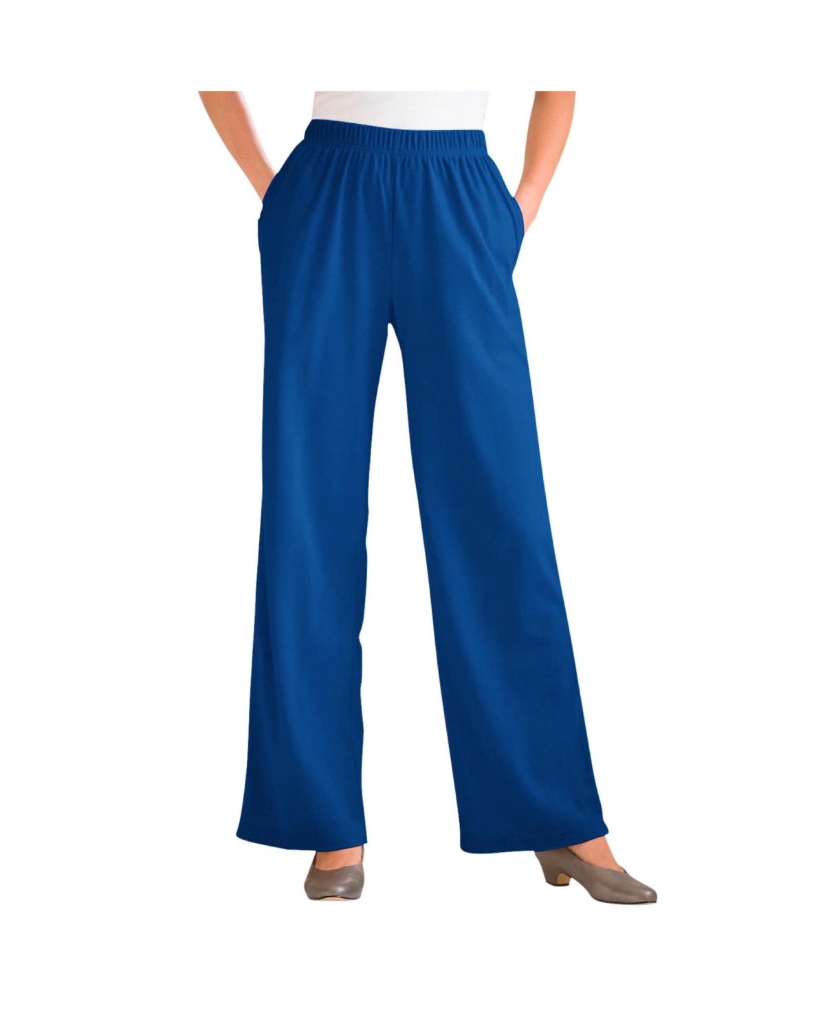 Click here for Woman Within Womens Within 7-Day Knit Wide-Leg Pul... prices