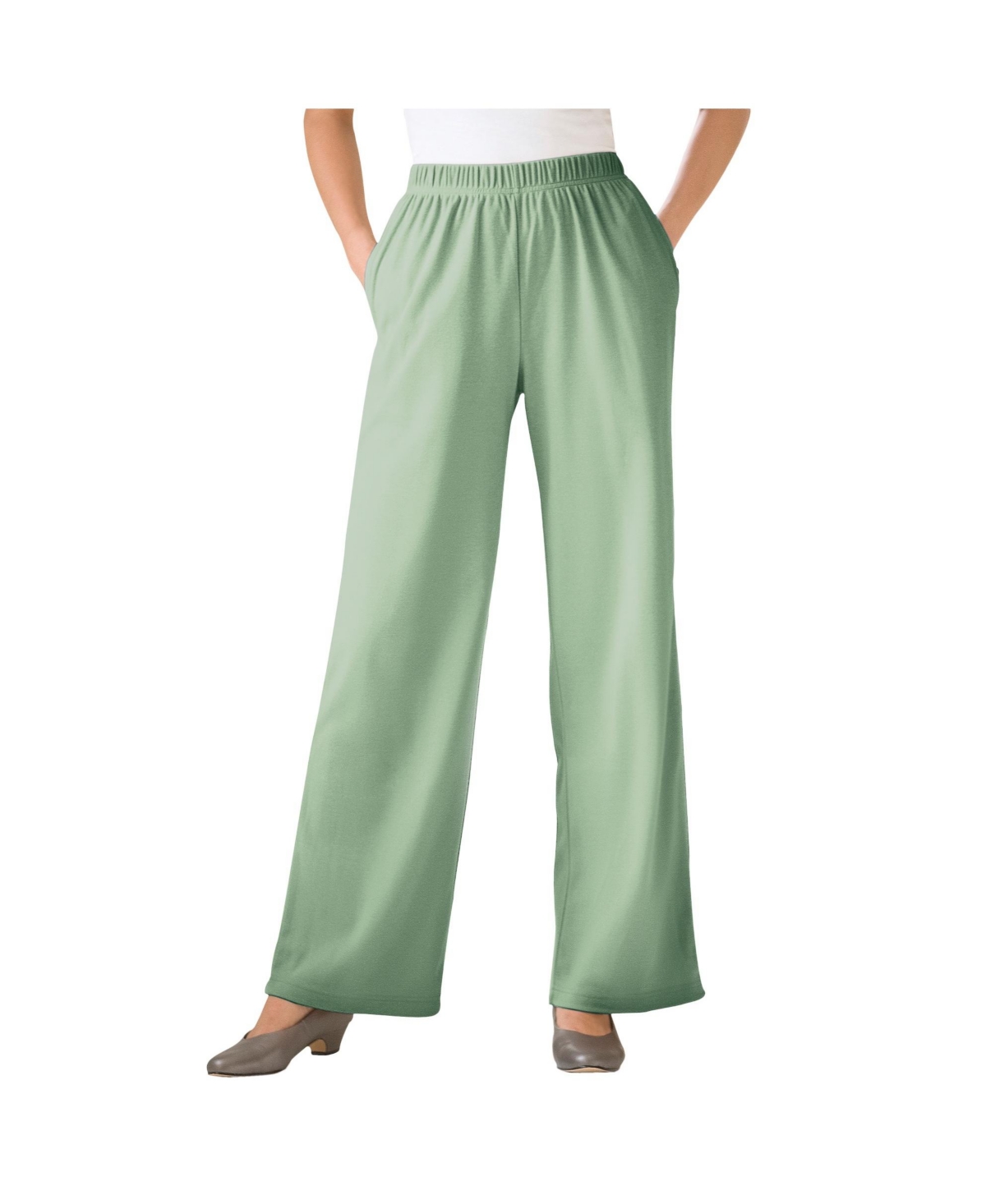 Click here for Woman Within Womens Within Tall 7-Day Knit Wide-Le... prices