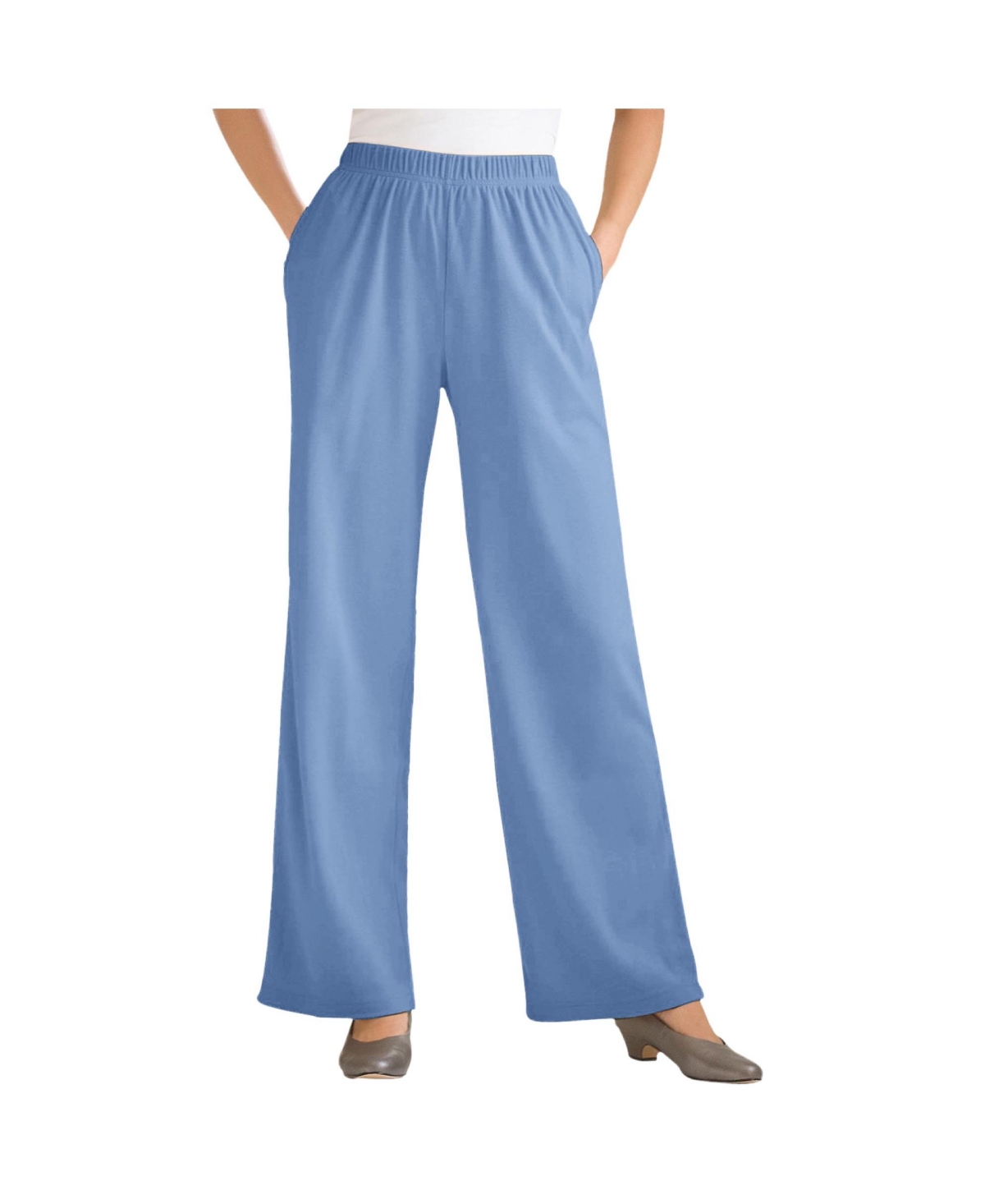 Click here for Woman Within Womens Tall 7-Day Knit Wide-Leg Pant... prices