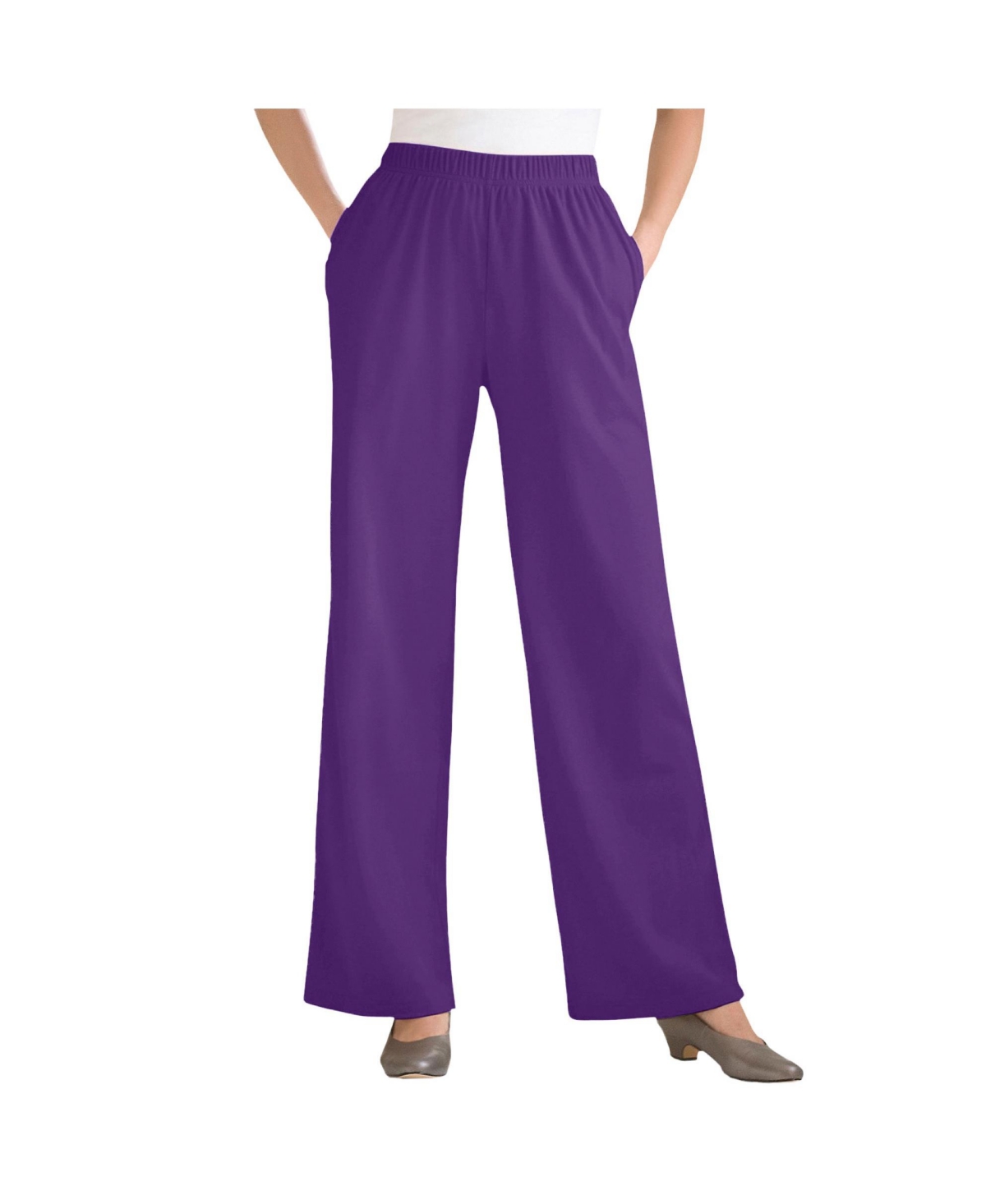 Click here for Woman Within Womens Tall 7-Day Knit Wide-Leg Pant... prices