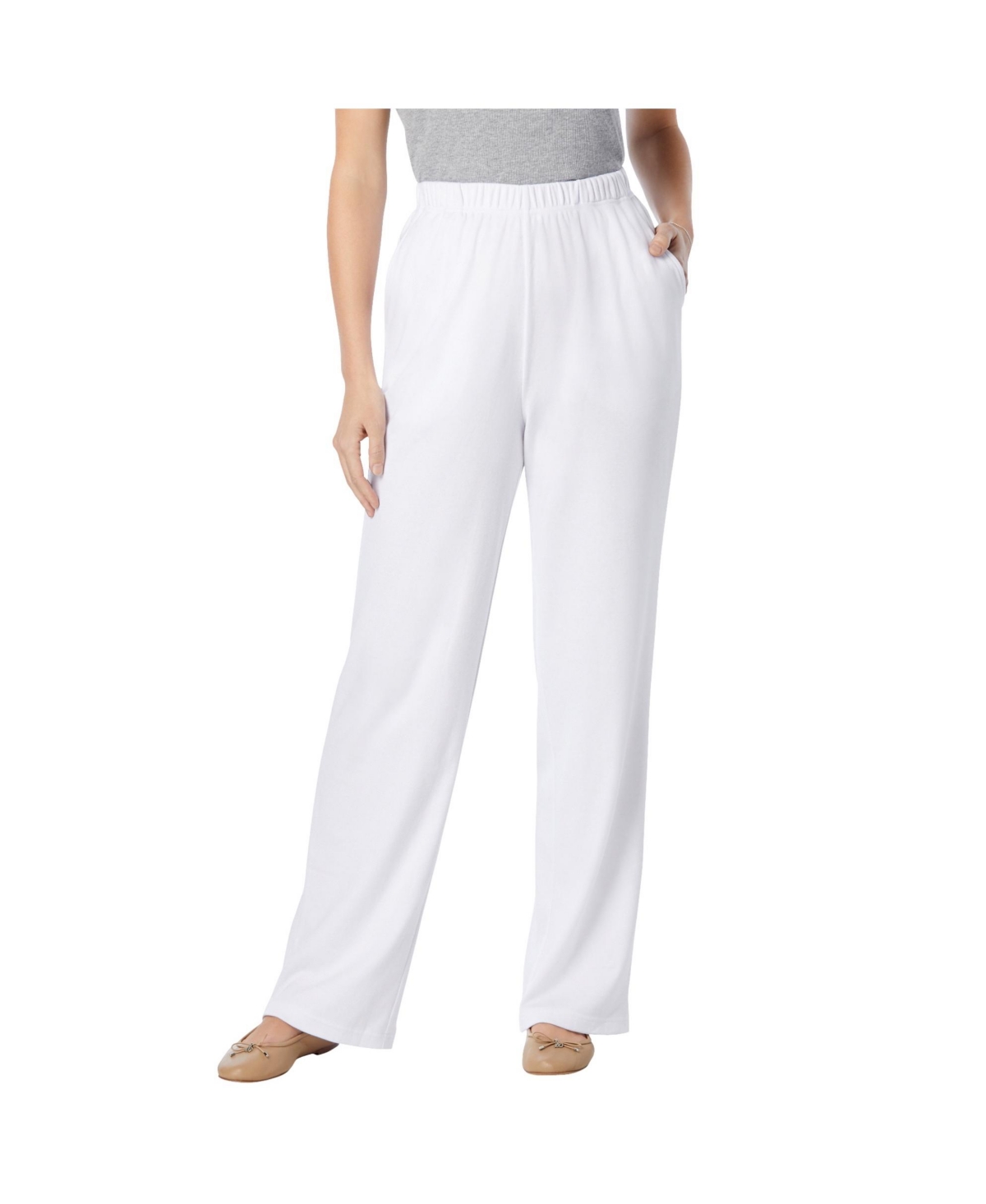 Click here for Woman Within Womens Within Tall 7-Day Knit Wide-Le... prices